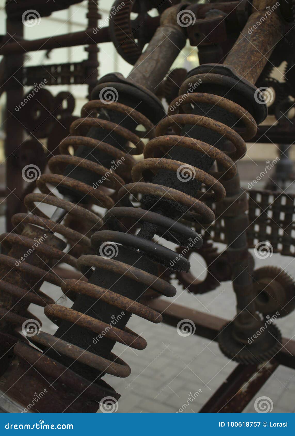 Old rusty springs texture stock image. Image of lines - 100618757