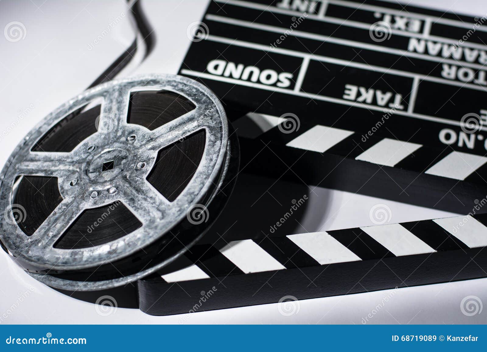 Old Rusty Roll of Film and Cinema Clap Stock Image - Image of film ...