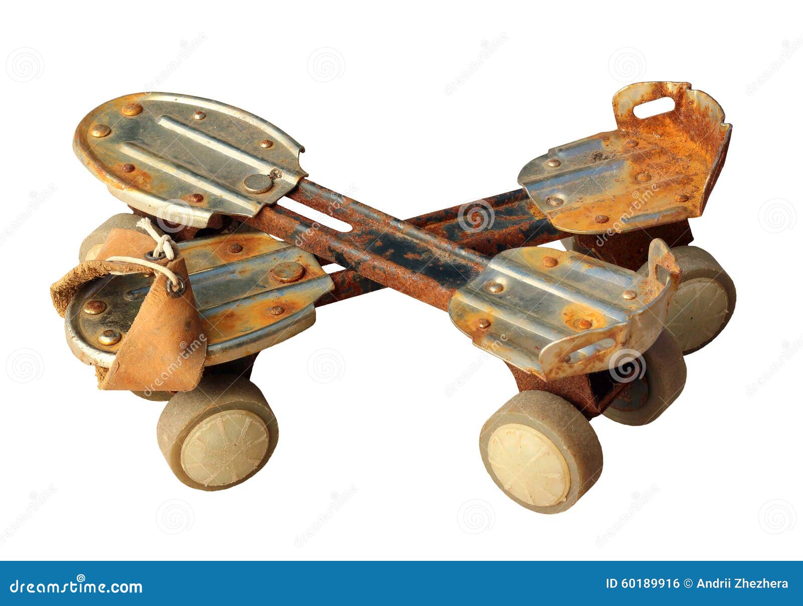 Old Rusty Roller Skates, Isolated on White Stock Photo - Image of mess ...