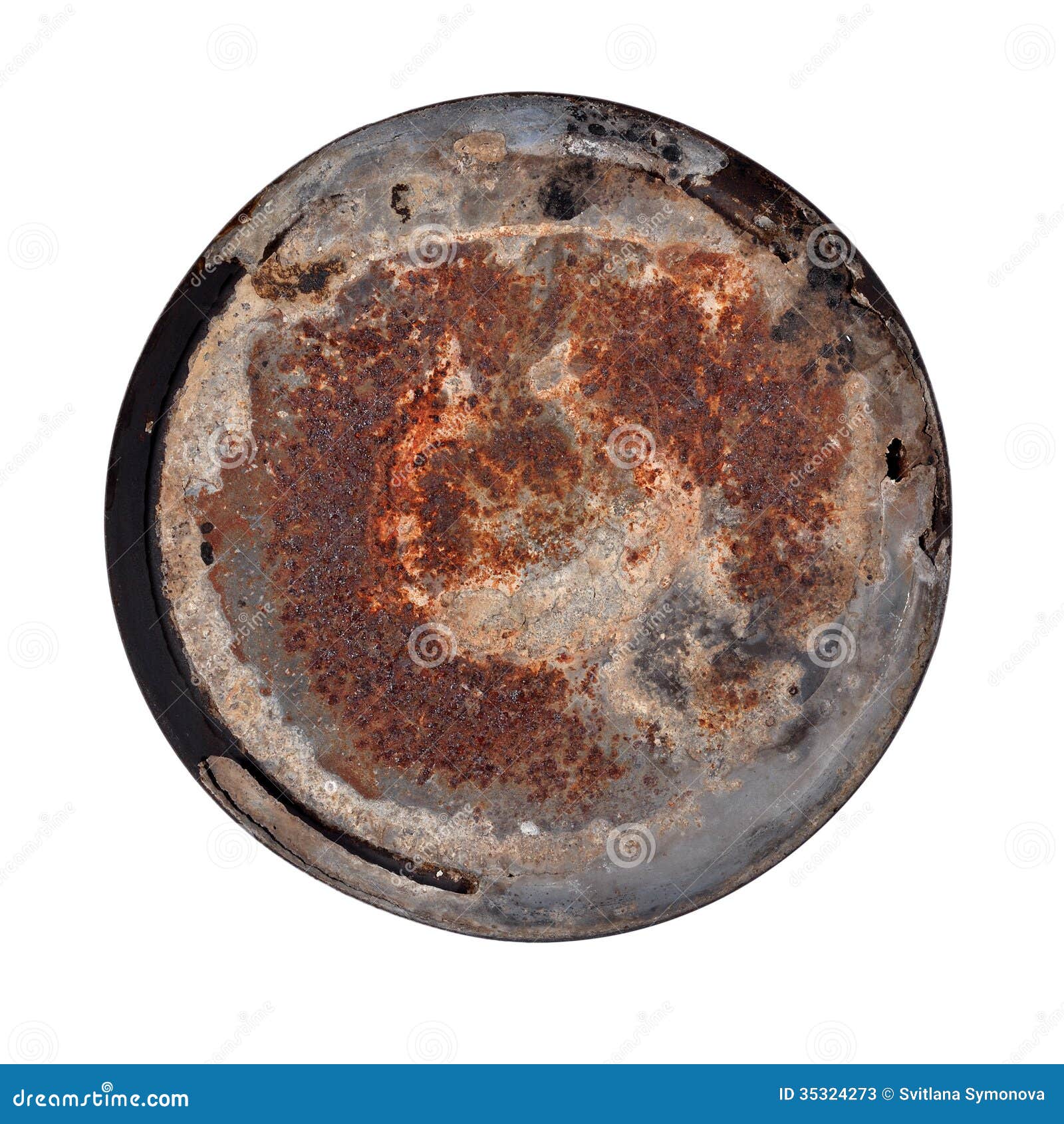 Old Rusty Round Metal Plate Stock Image - Image of decay, iron: 35324273