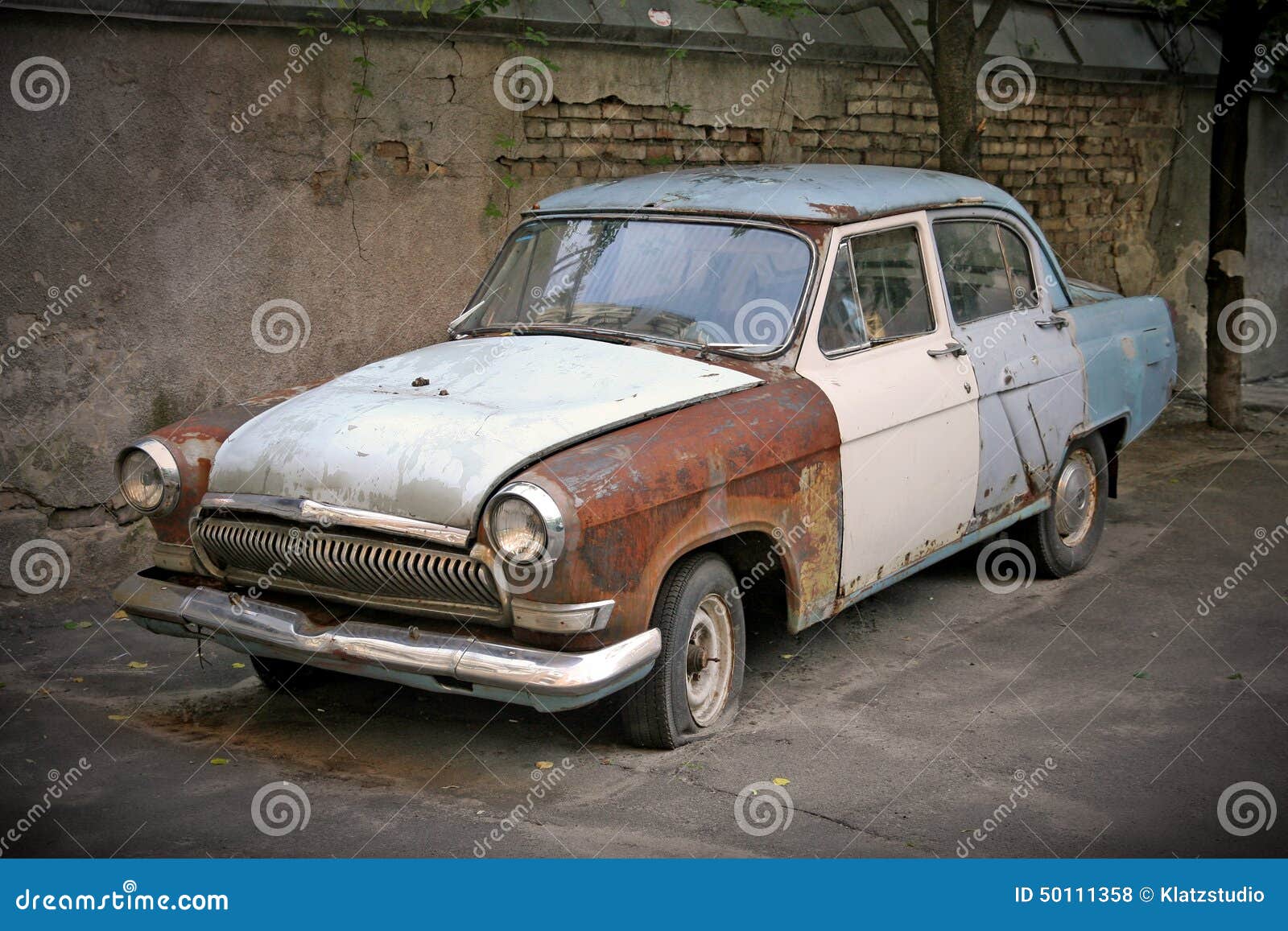 Old rusty Russian car stock photo. Image of faded, rusty - 50111358