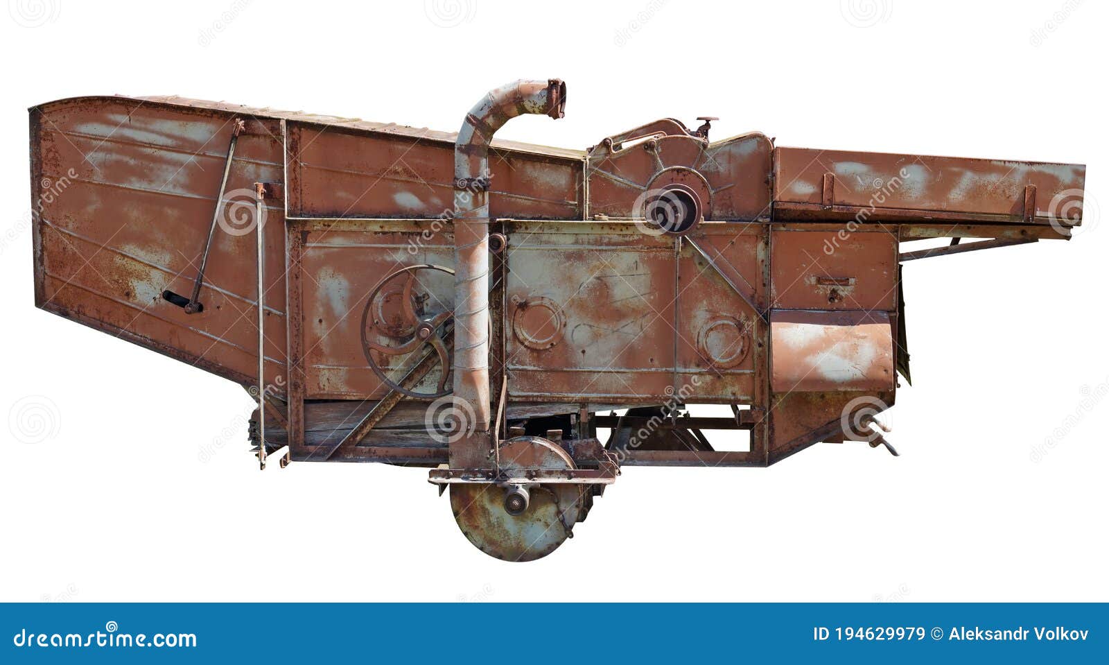 Old Rusty Rustic Machinery Isolated Stock Image - Image of stone, black ...