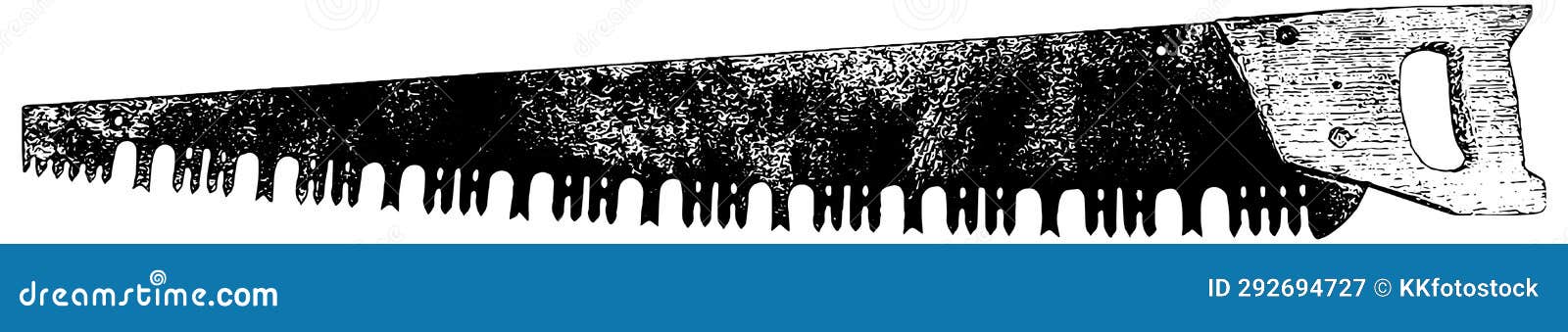 Old Rusty Saw Grunge Illustration Stock Illustration - Illustration of ...