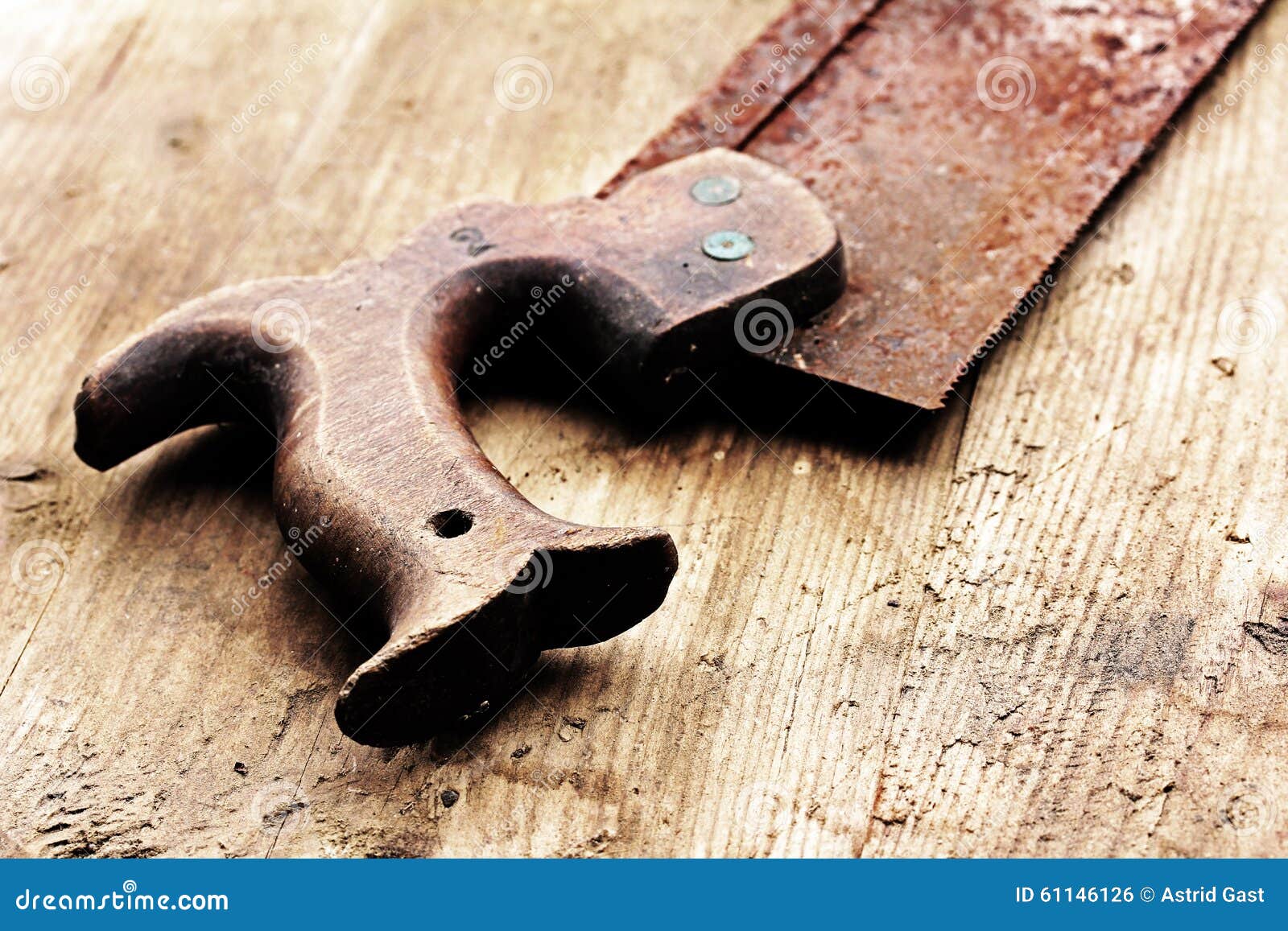 Old rusty saw stock photo. Image of hand, retro, tool - 61146126