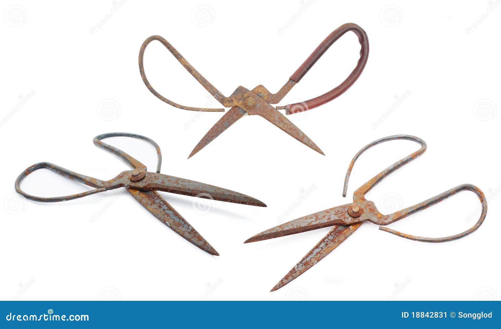 Old rusty scissors stock image. Image of tool, aged, opened - 18842831