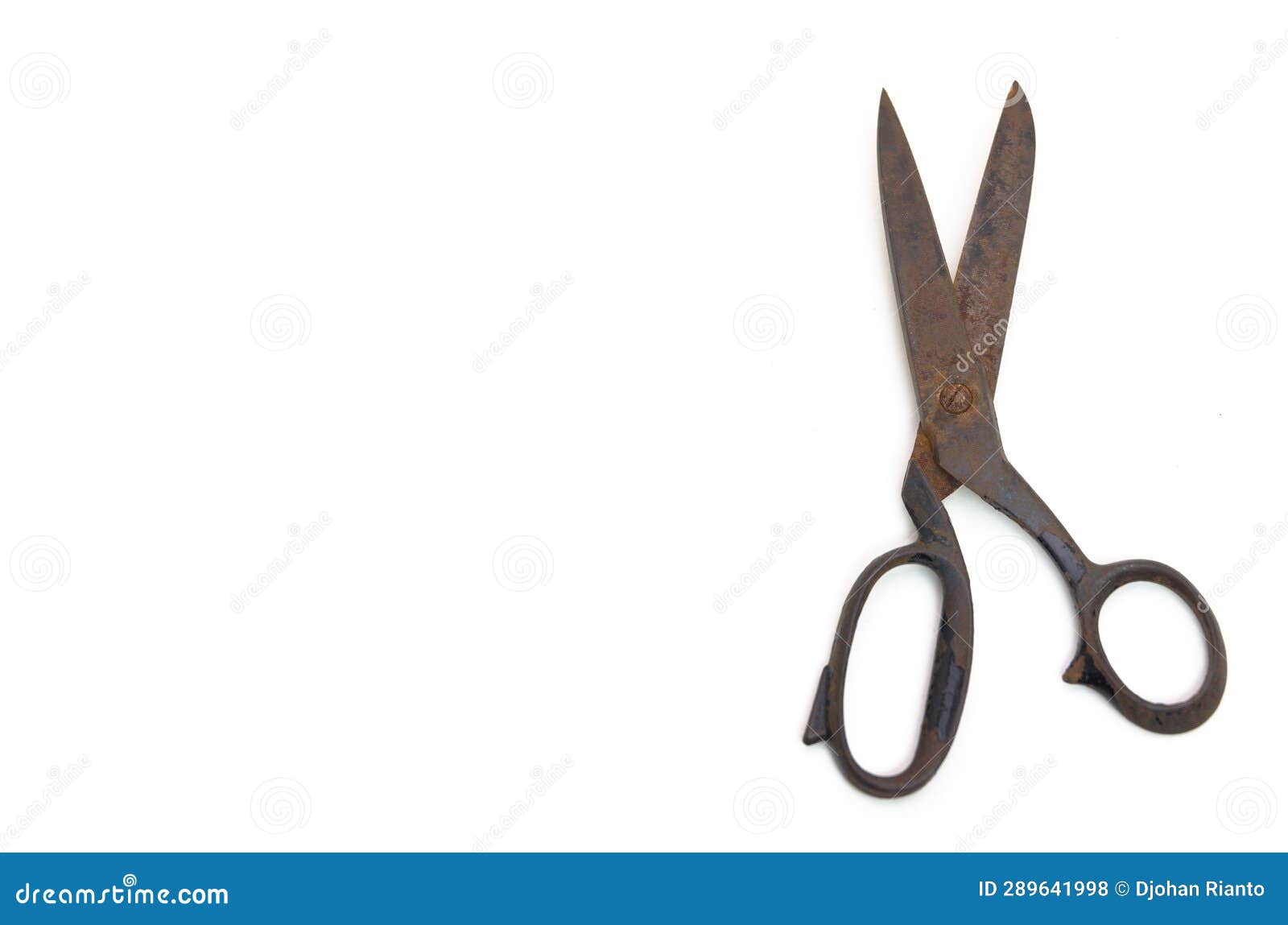 Antique Scissors that are Old and Rusty Isolated on White Background ...