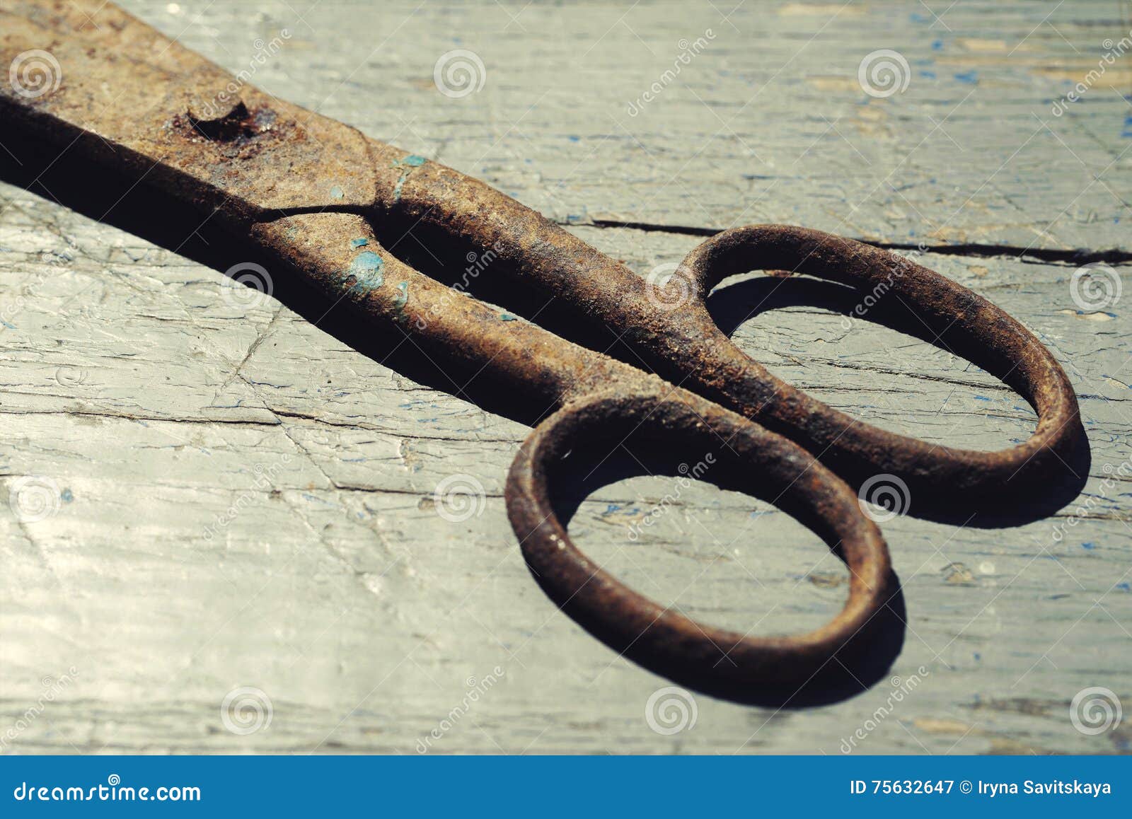 Old rusty scissors stock image. Image of dirty, tool - 75632647