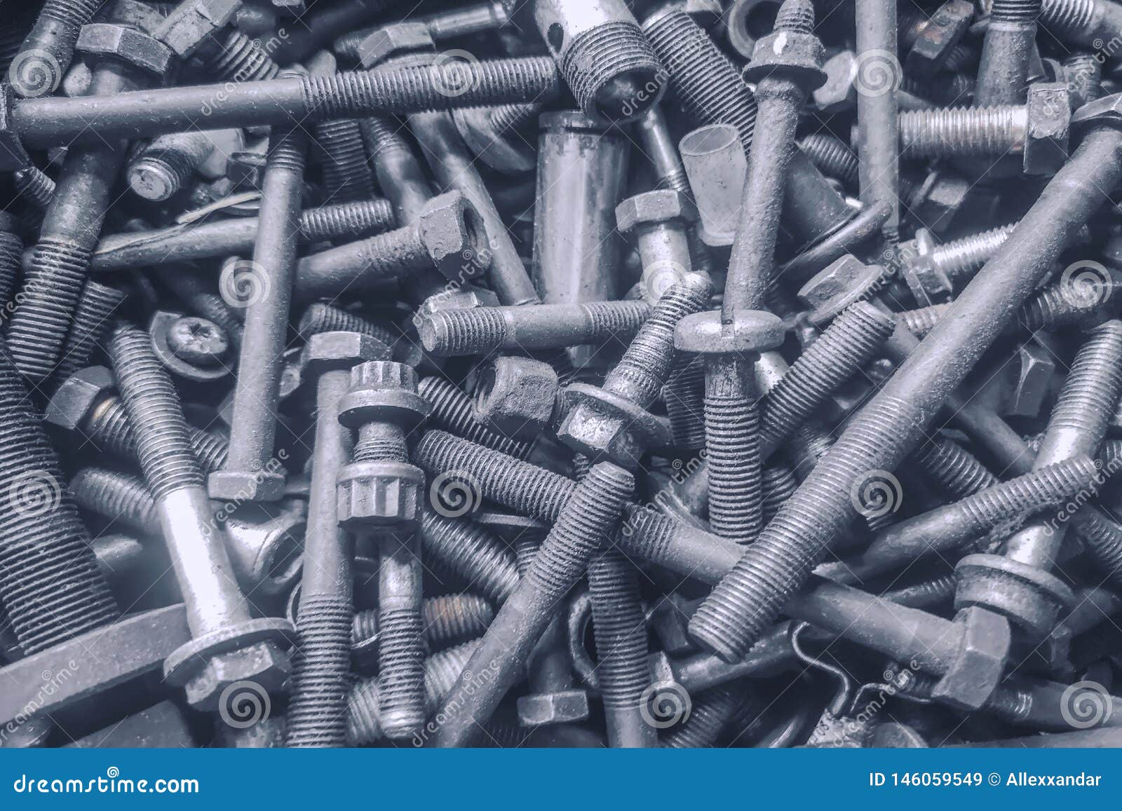 Old Rusty Screws, Nut and Bolts Closeup, Rusty Screws Background Stock ...