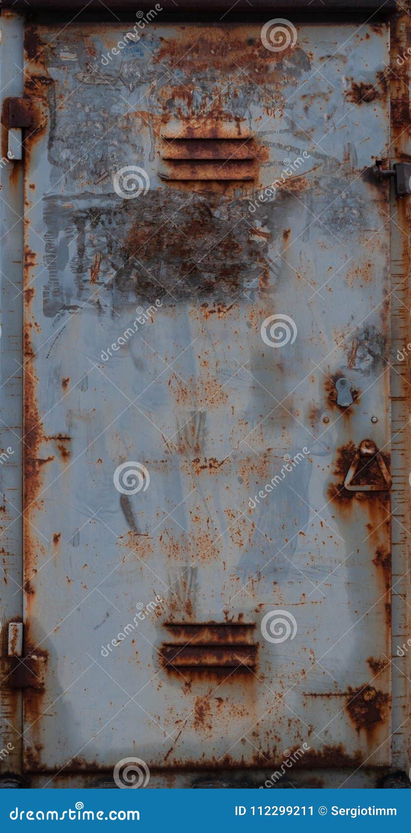 Old Rusty Shabby Iron Box with Gray Paint. Stock Image - Image of ...