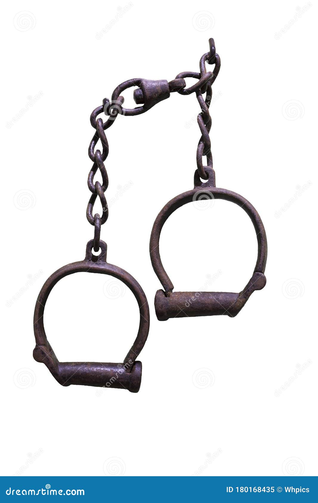Old Rusty Shackles. Slave Trade Concept Stock Image - Image of hinged ...