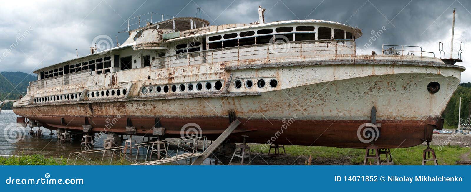 Old rusty ship stock photo. Image of vessel, motor, passenger - 14071852