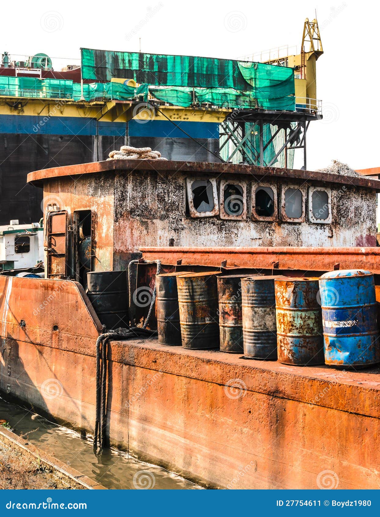Old rusty ship stock image. Image of incomplete, ruined - 27754611