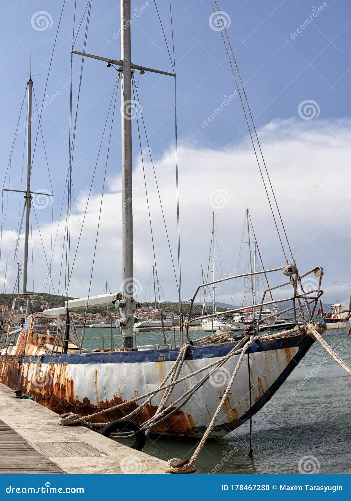 Old, Rusty Ship Abandoned on the Shore Stock Photo - Image of repair ...
