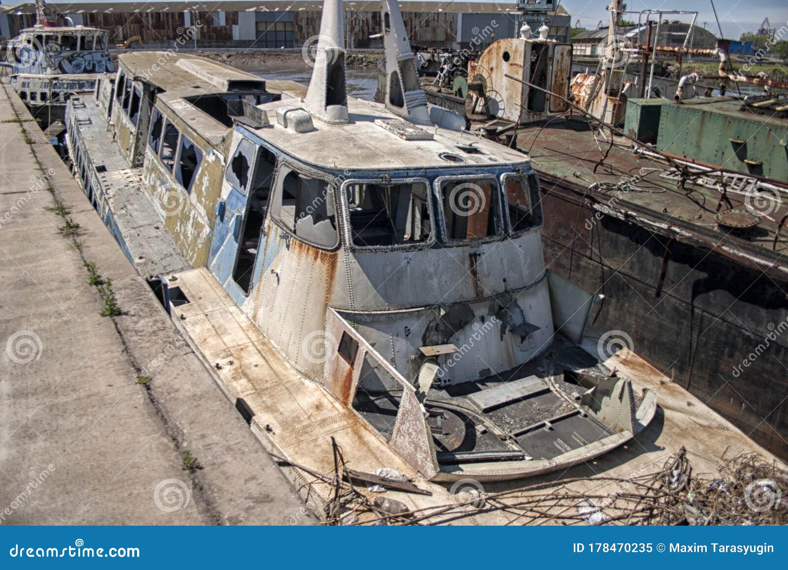 Old, Rusty Ship Abandoned on the Shore Stock Image - Image of sail ...