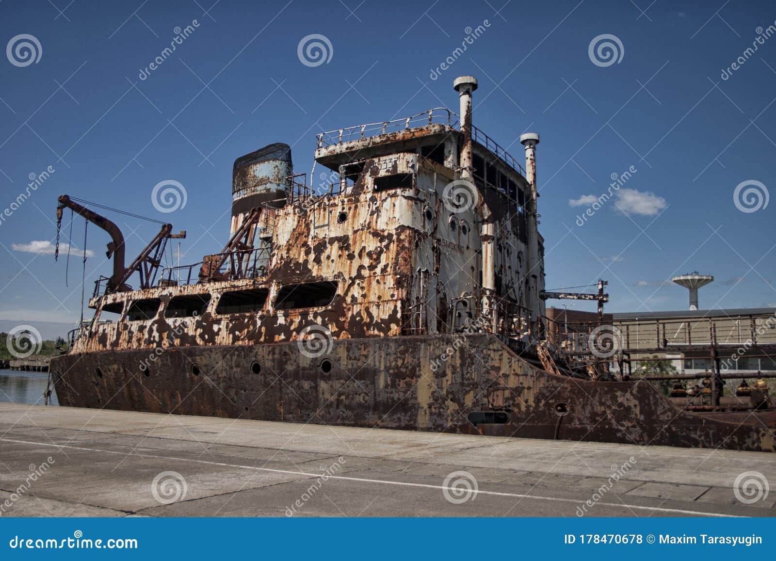 Old, Rusty Ship Abandoned on the Shore Stock Photo - Image of outdoor ...