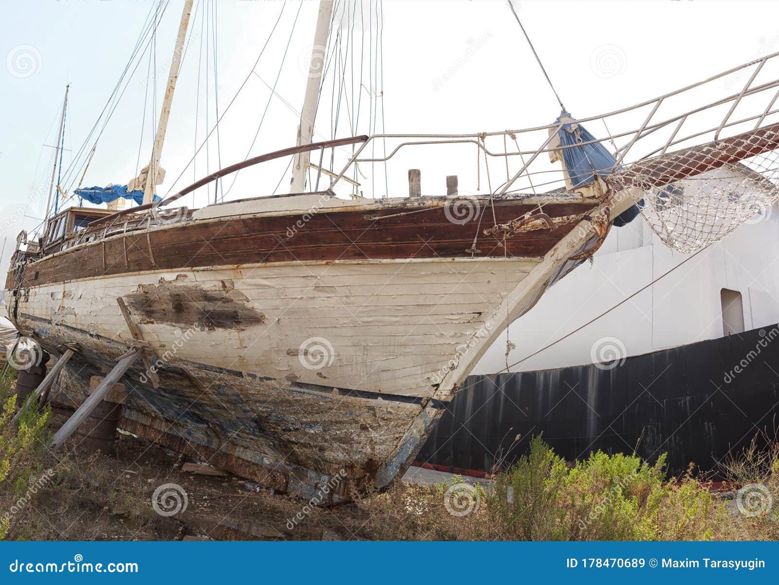 Old, Rusty Ship Abandoned on the Shore Stock Image - Image of beautiful ...