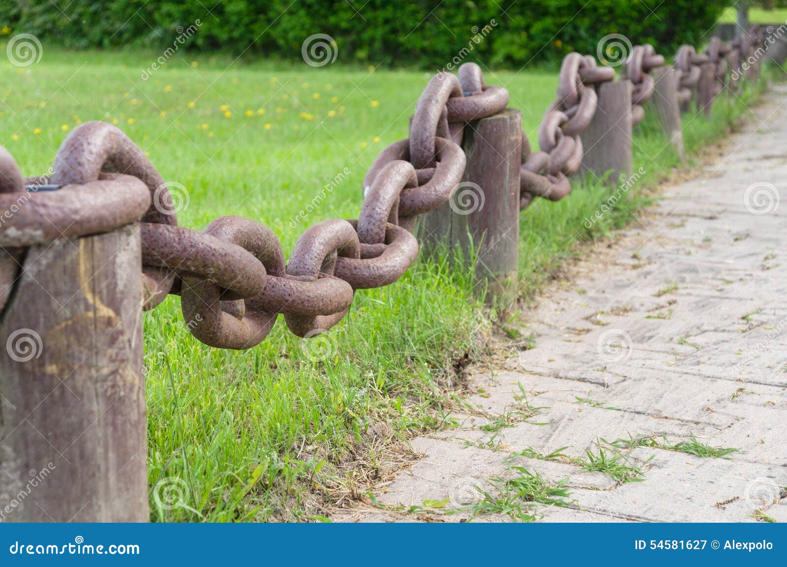 Old Rusty Ship Anchor Chain Stock Image - Image of rusty, vanishing ...