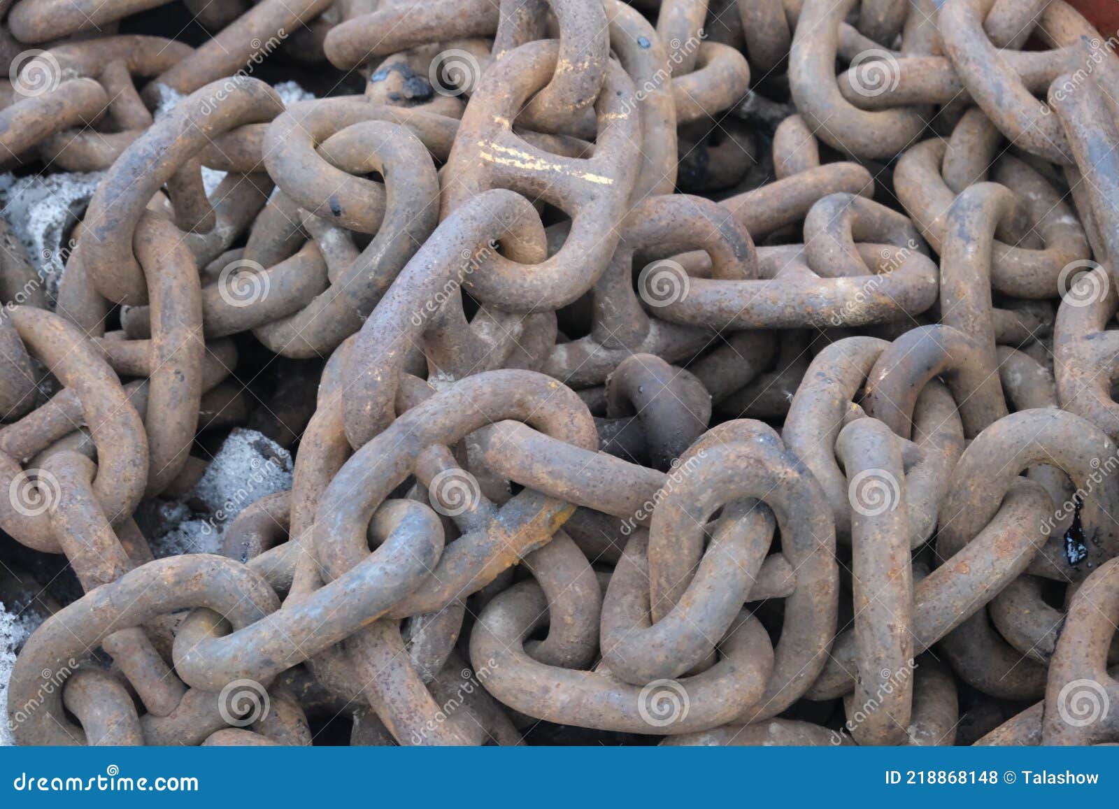 Old Rusty Ship Chain in the Trash Heap Stock Photo - Image of wreck ...
