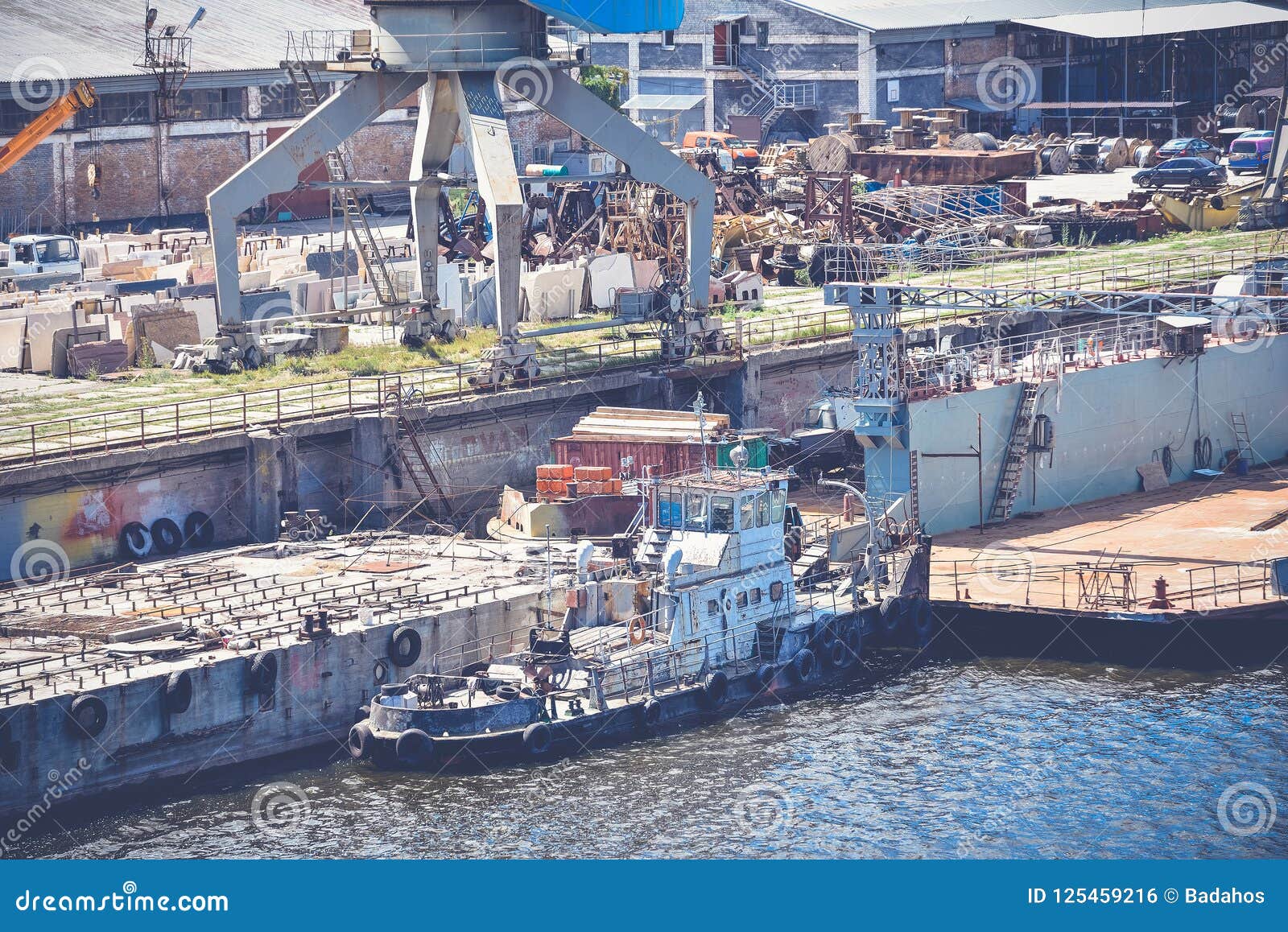 Old rusty ship stock photo. Image of industry, railway - 125459216