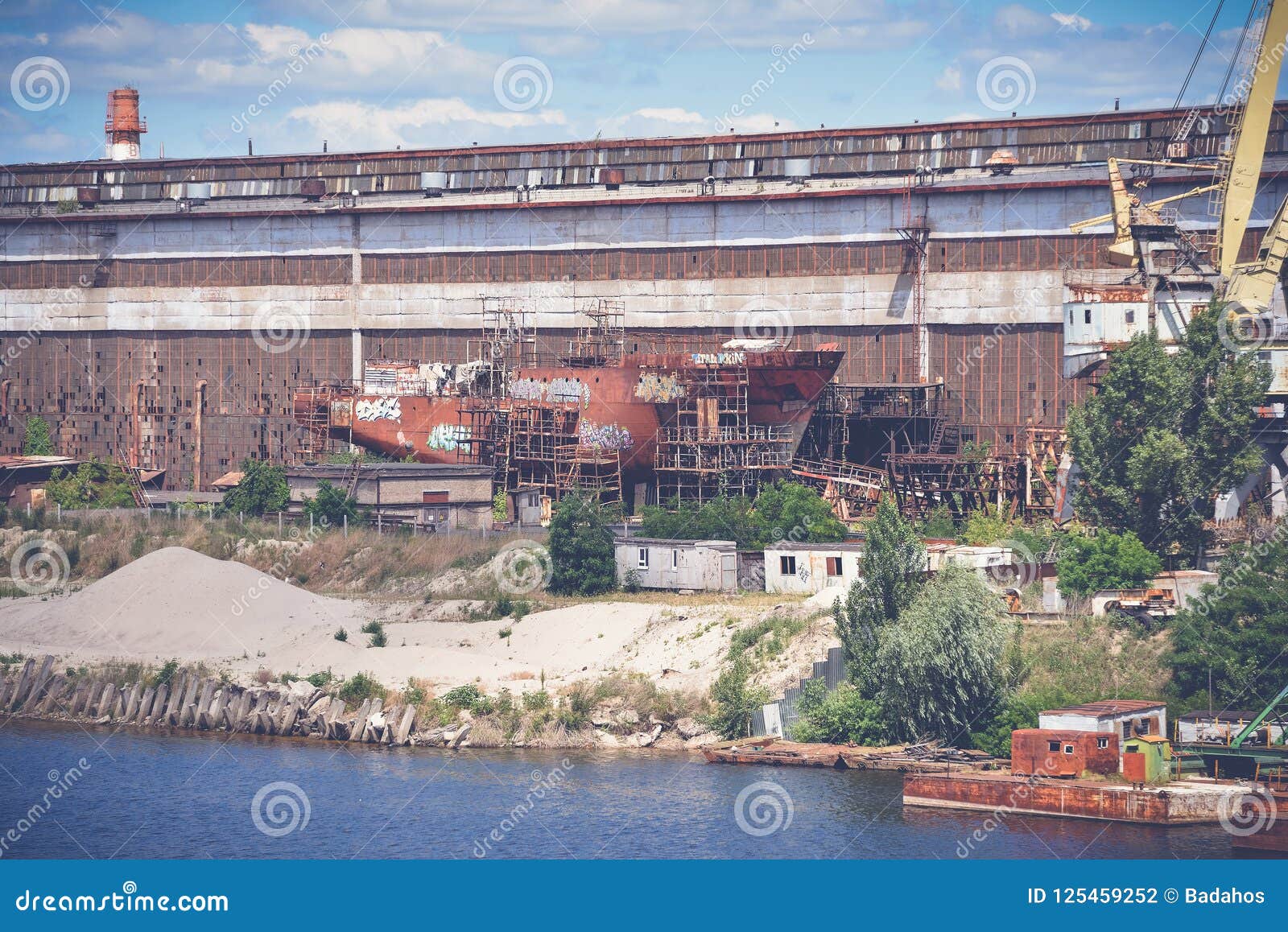 Old rusty ship stock photo. Image of kyiv, heavy, deterioration - 125459252