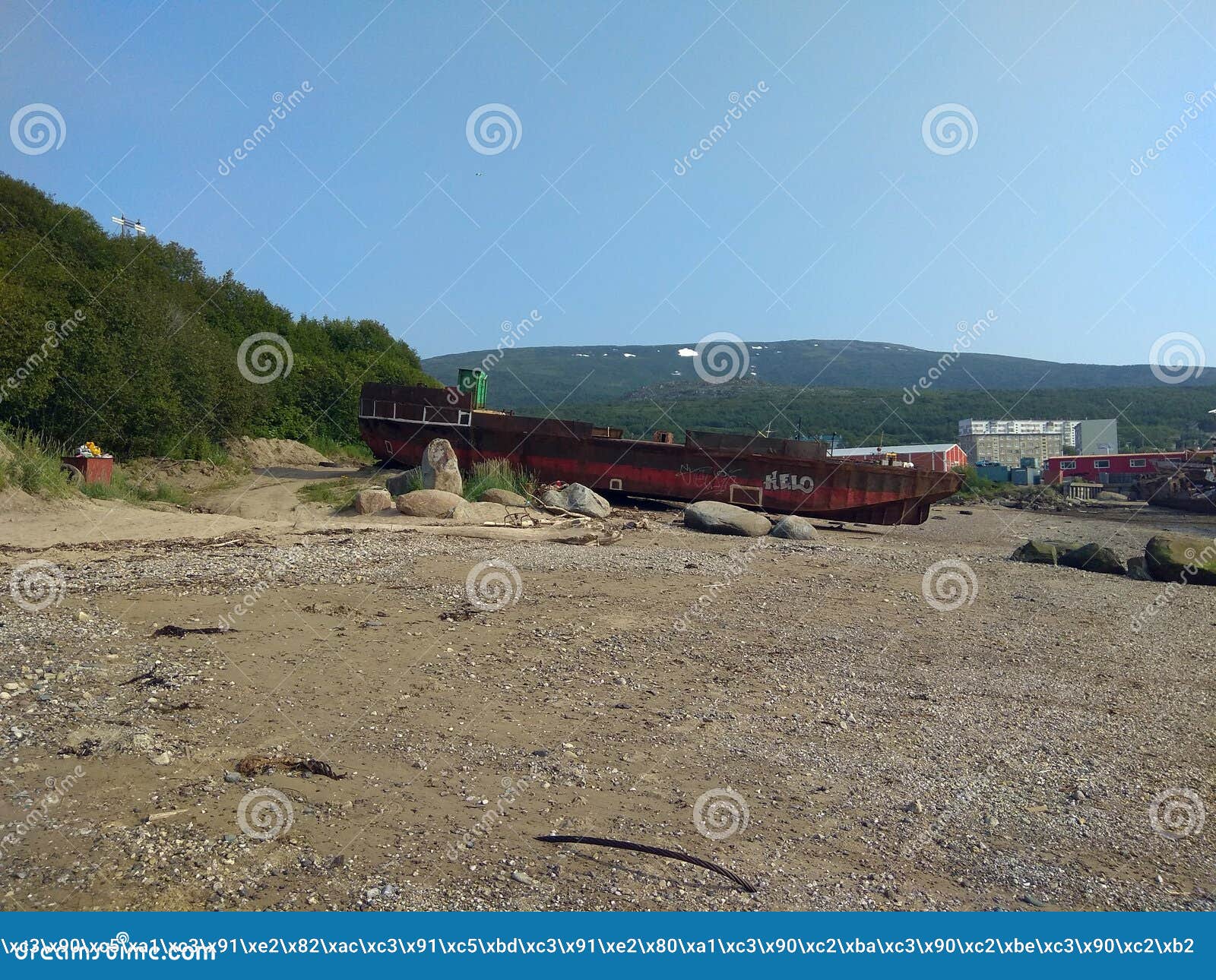 An Old Ship Washed Up on the Shore of the Pacific Ocean Editorial Image ...