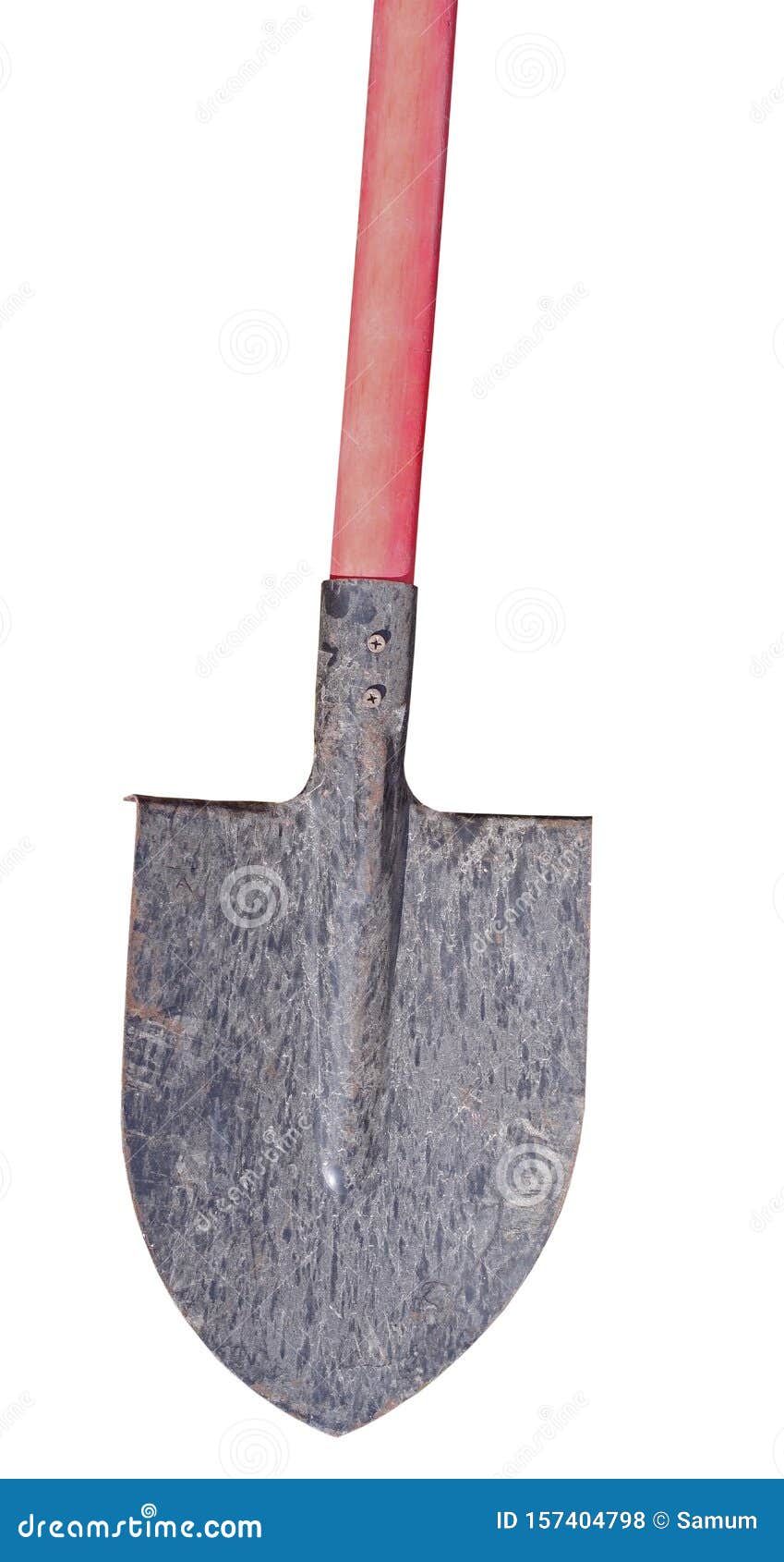 Old Rusty Shovel Isolated on White Stock Photo - Image of steel, digger ...