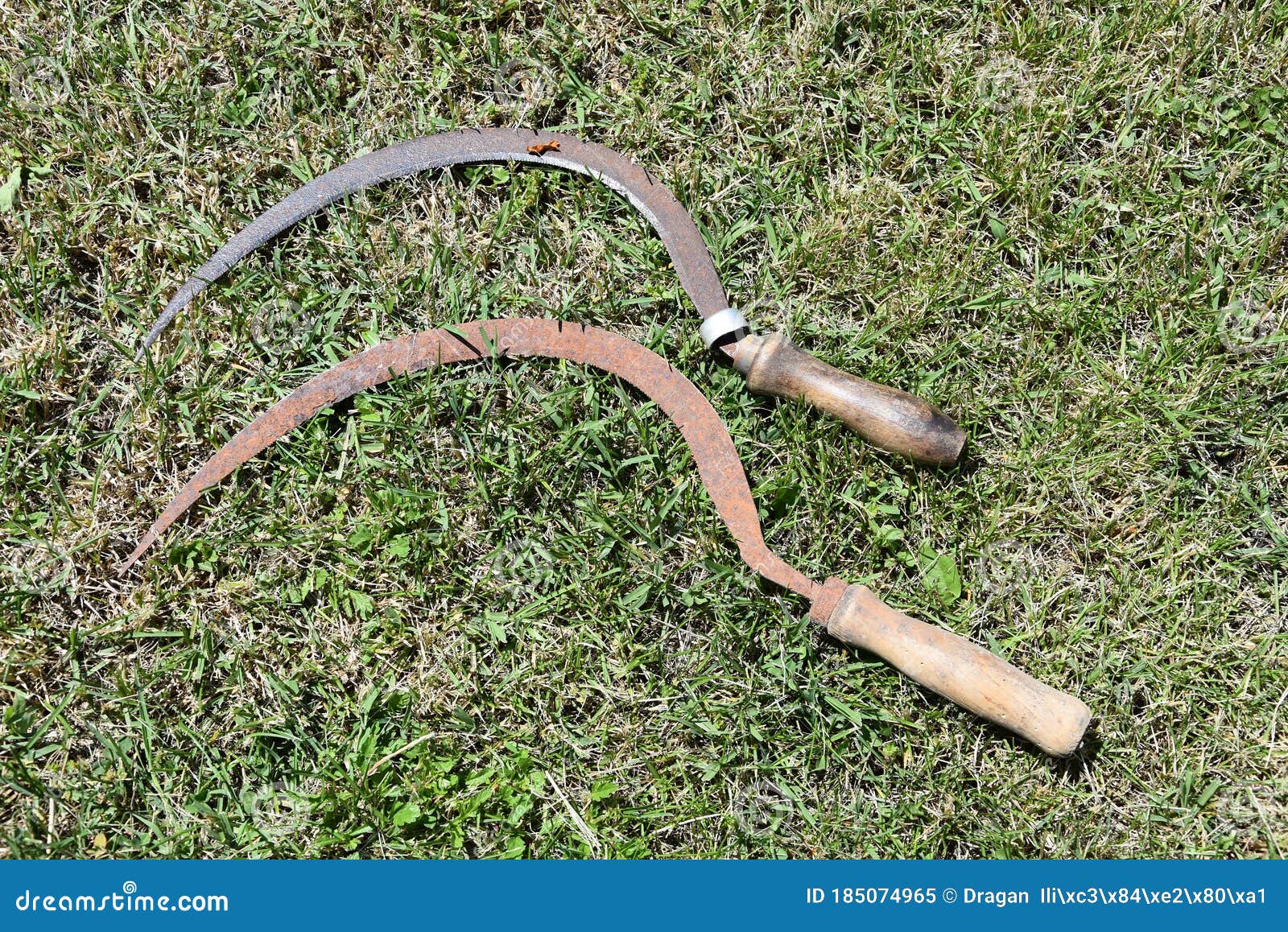Old Rusty Sickle Used By Farmers Stock Photography | CartoonDealer.com ...