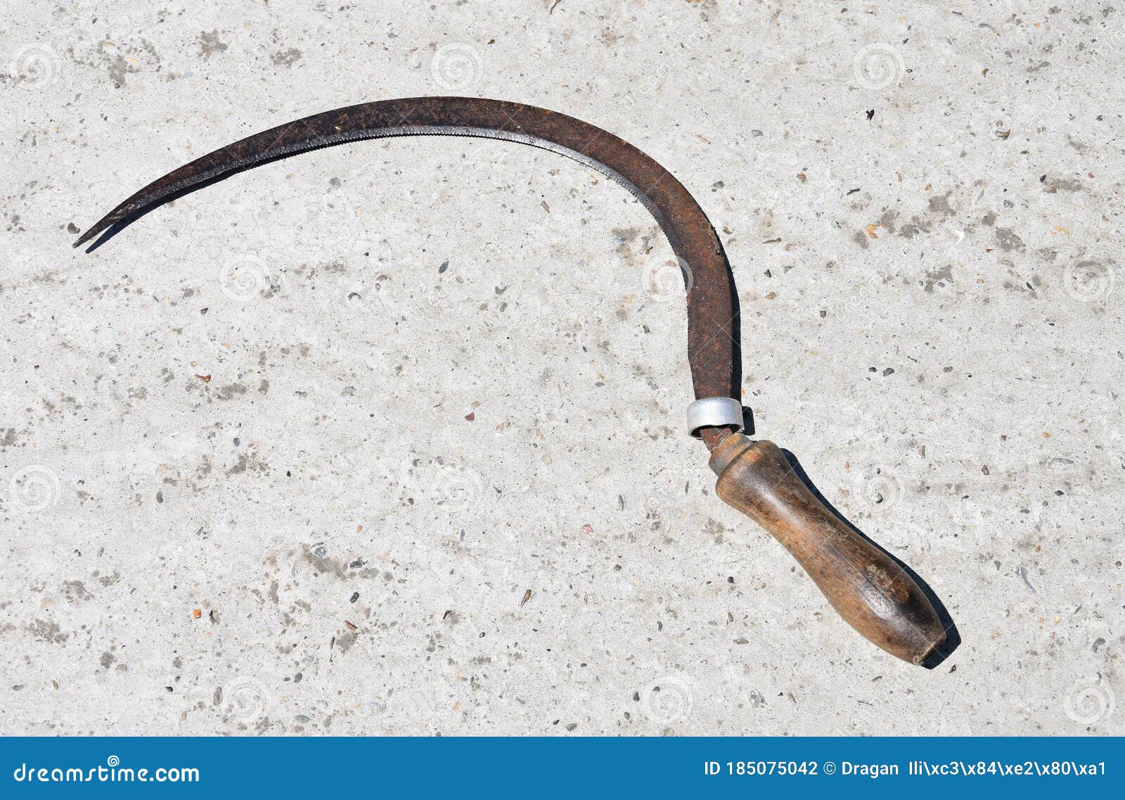 Old Rusty Sickle Used by Farmers Stock Photo - Image of honey, green ...