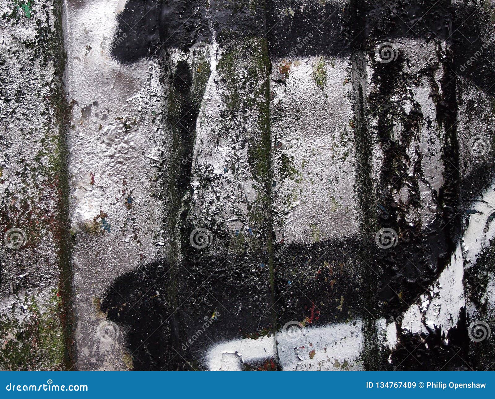 Old Rusty Silver Painted Metal with Random Paint Strokes Stock Image ...