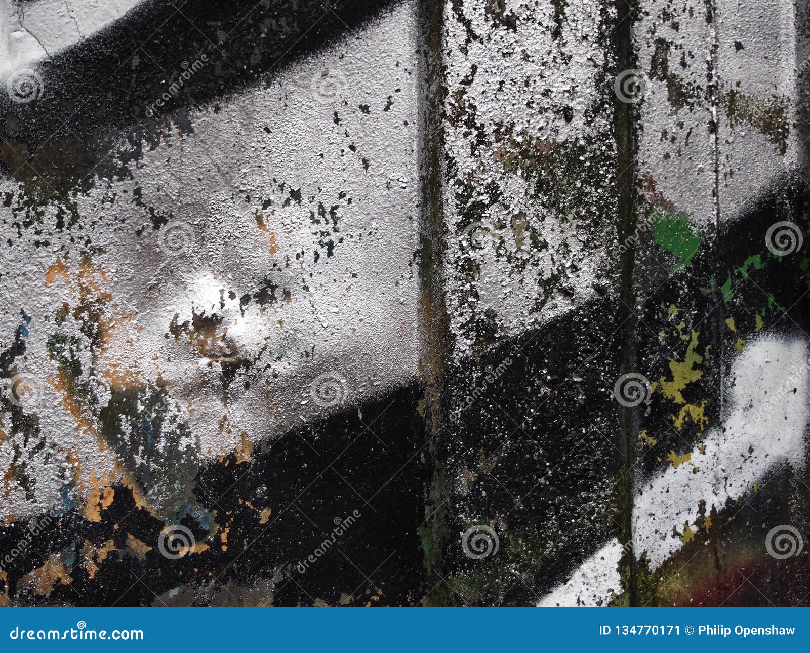 Old Rusty Silver Painted Metal with Random Paint Strokes Stock Image ...