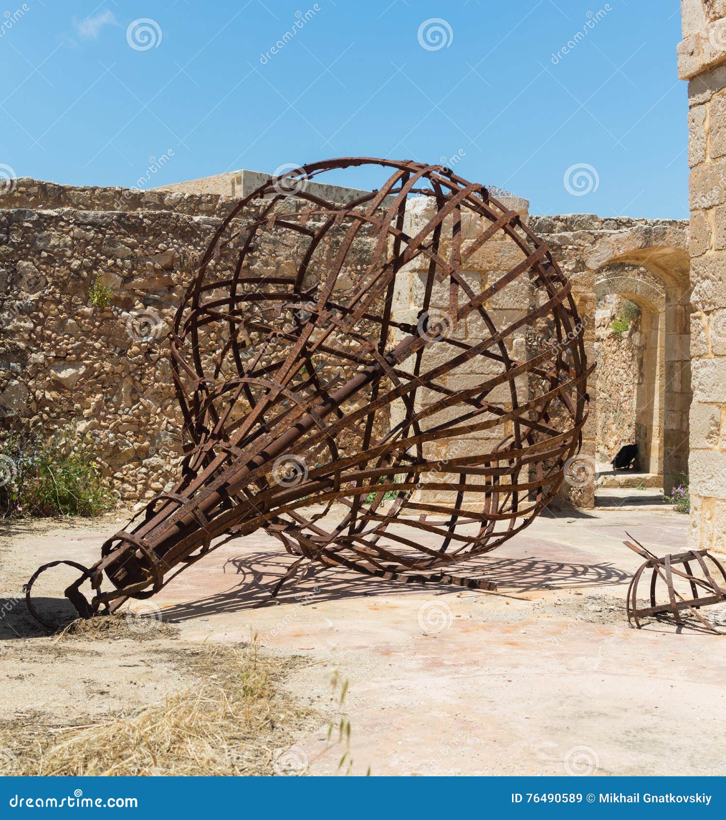 Old rusty skeleton dome stock image. Image of building - 76490589