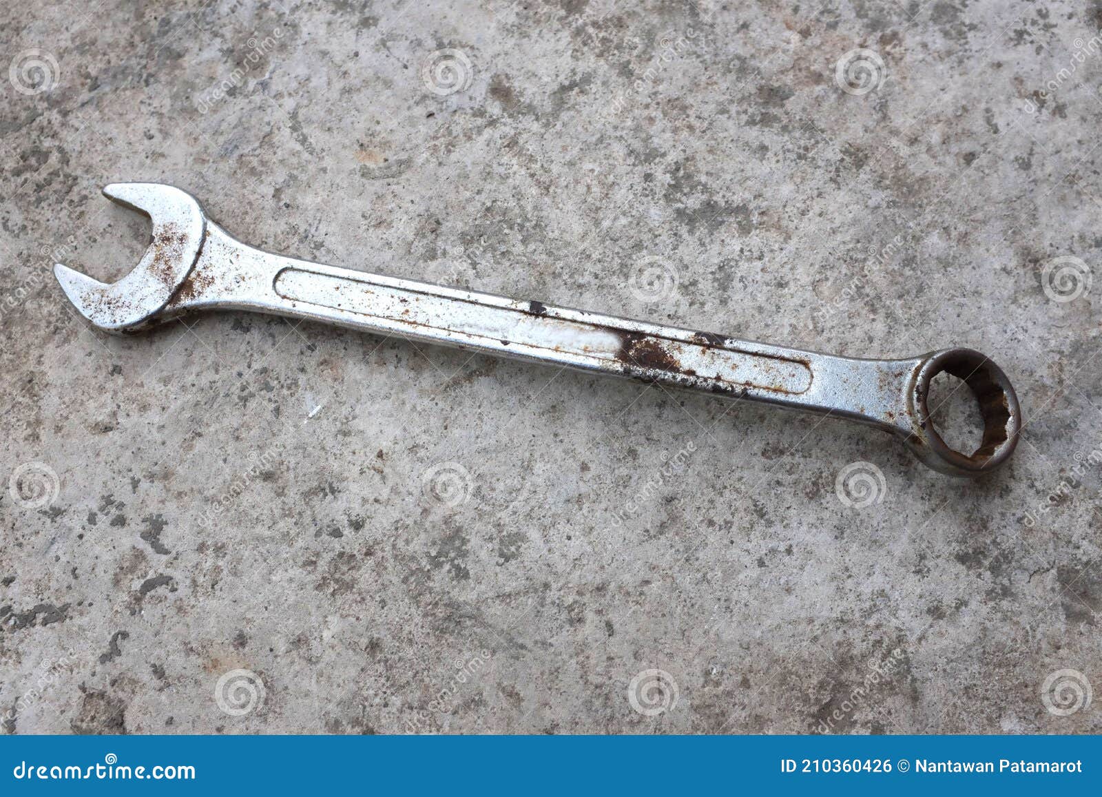 Old Rusty Spanner Mechanic Tool Stock Photo - Image of rusty, holding ...