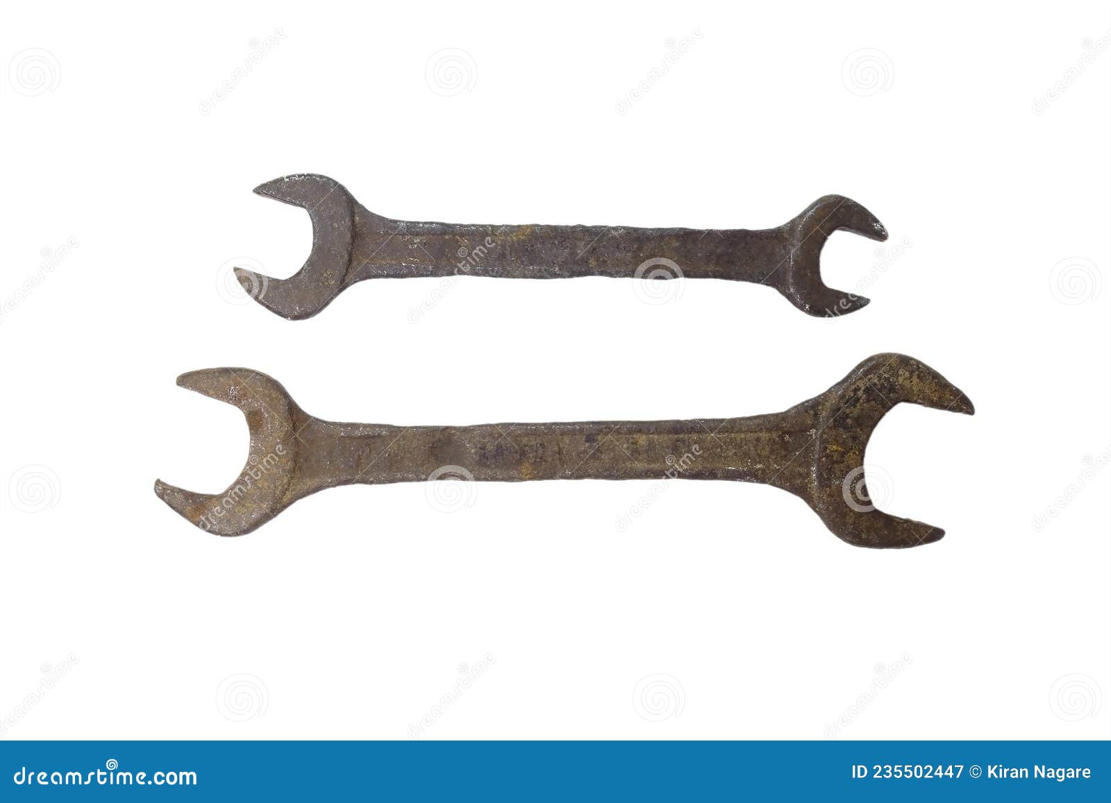 Old Rusty spanner stock image. Image of closeup, isolation - 235502447