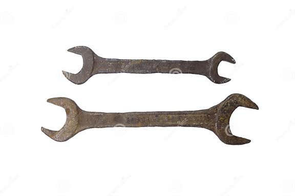 Old Rusty spanner stock image. Image of closeup, isolation - 235502447