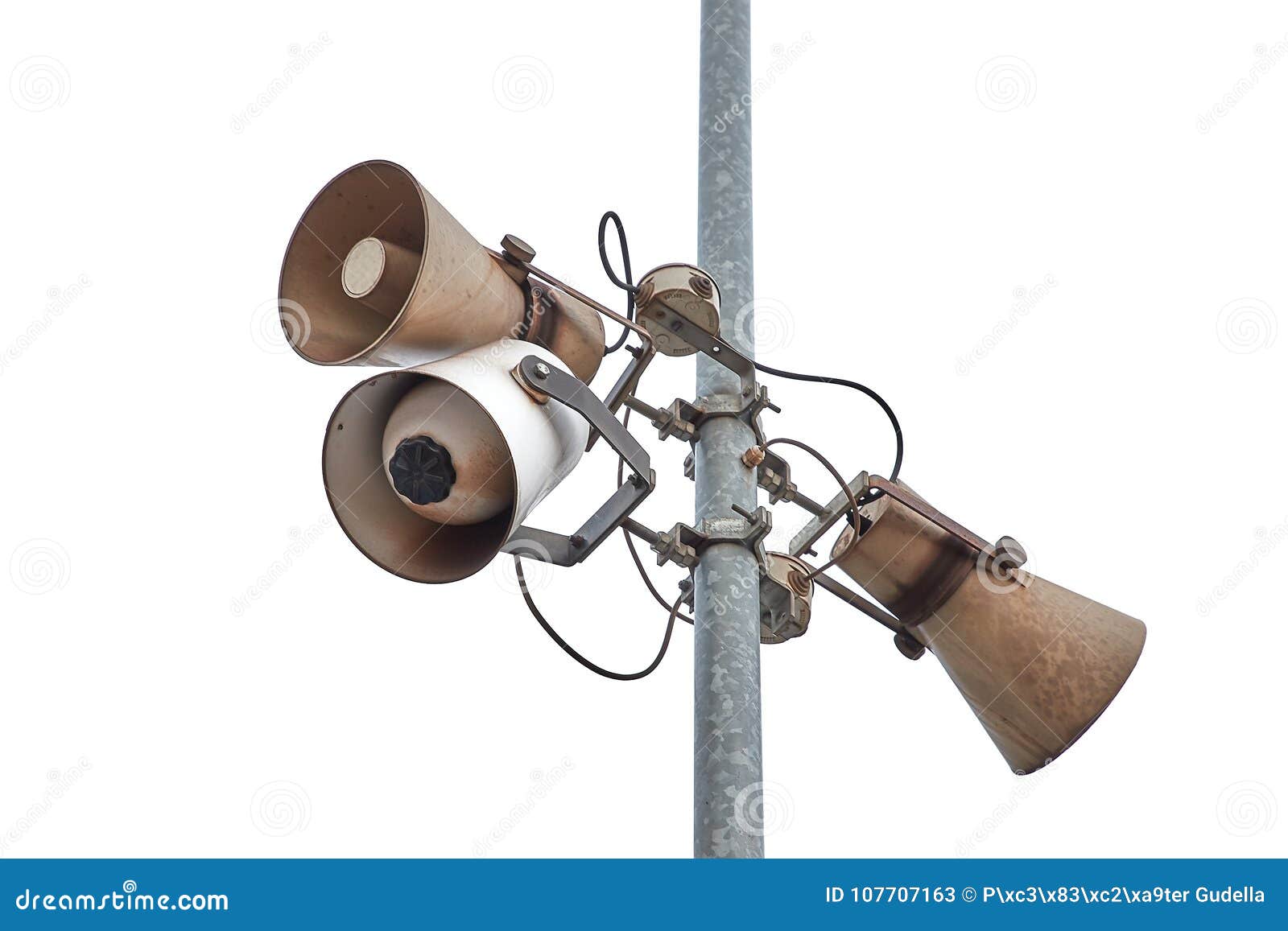 Old Rusty Speakers stock image. Image of amplifier, public - 107707163