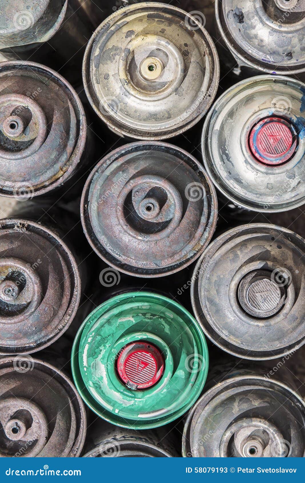 Old Rusty Spray Cans stock image. Image of saturated - 58079193