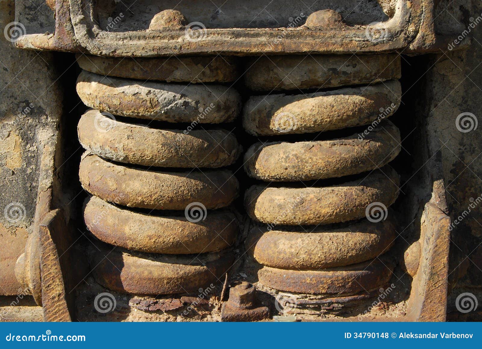 Old rusty springs stock photo. Image of heavy, steel - 34790148