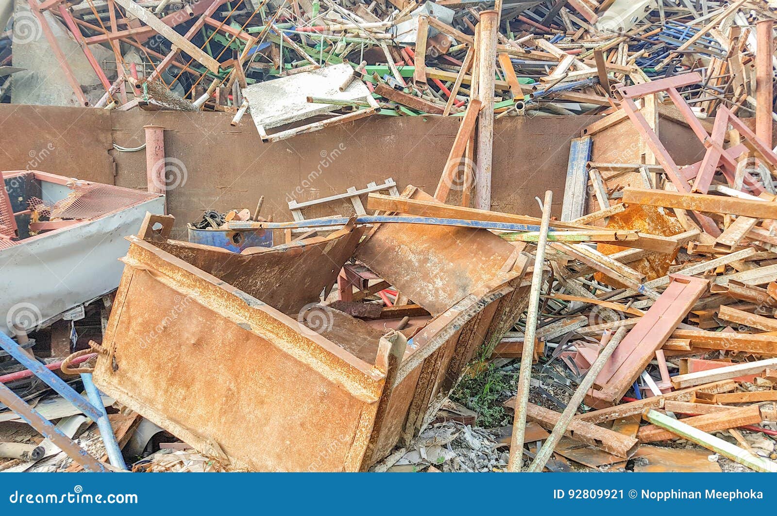 Old Rusty Stacks of Steel are Combined To Be Recycled Stock Image ...