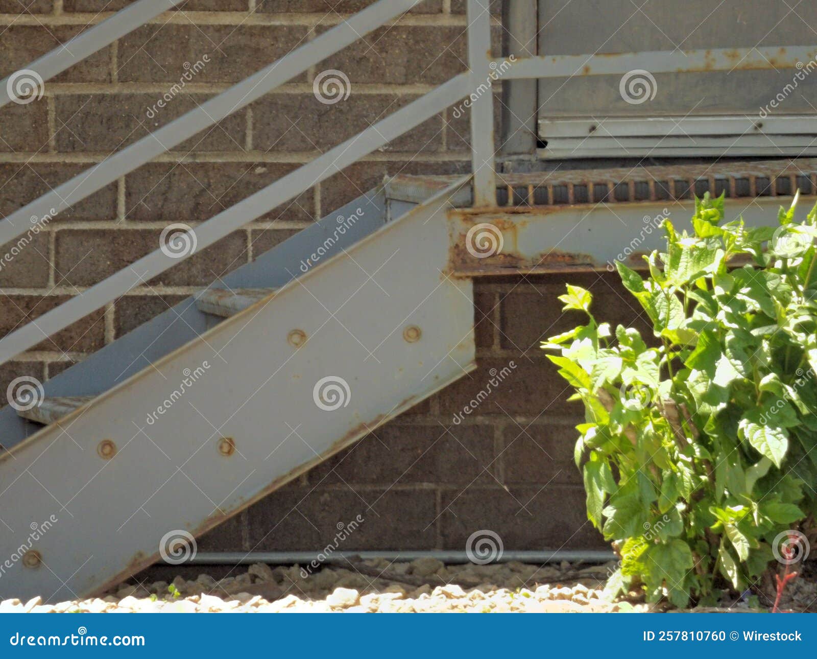 Old Rusty Staircase Outside the Building Stock Photo - Image of ...
