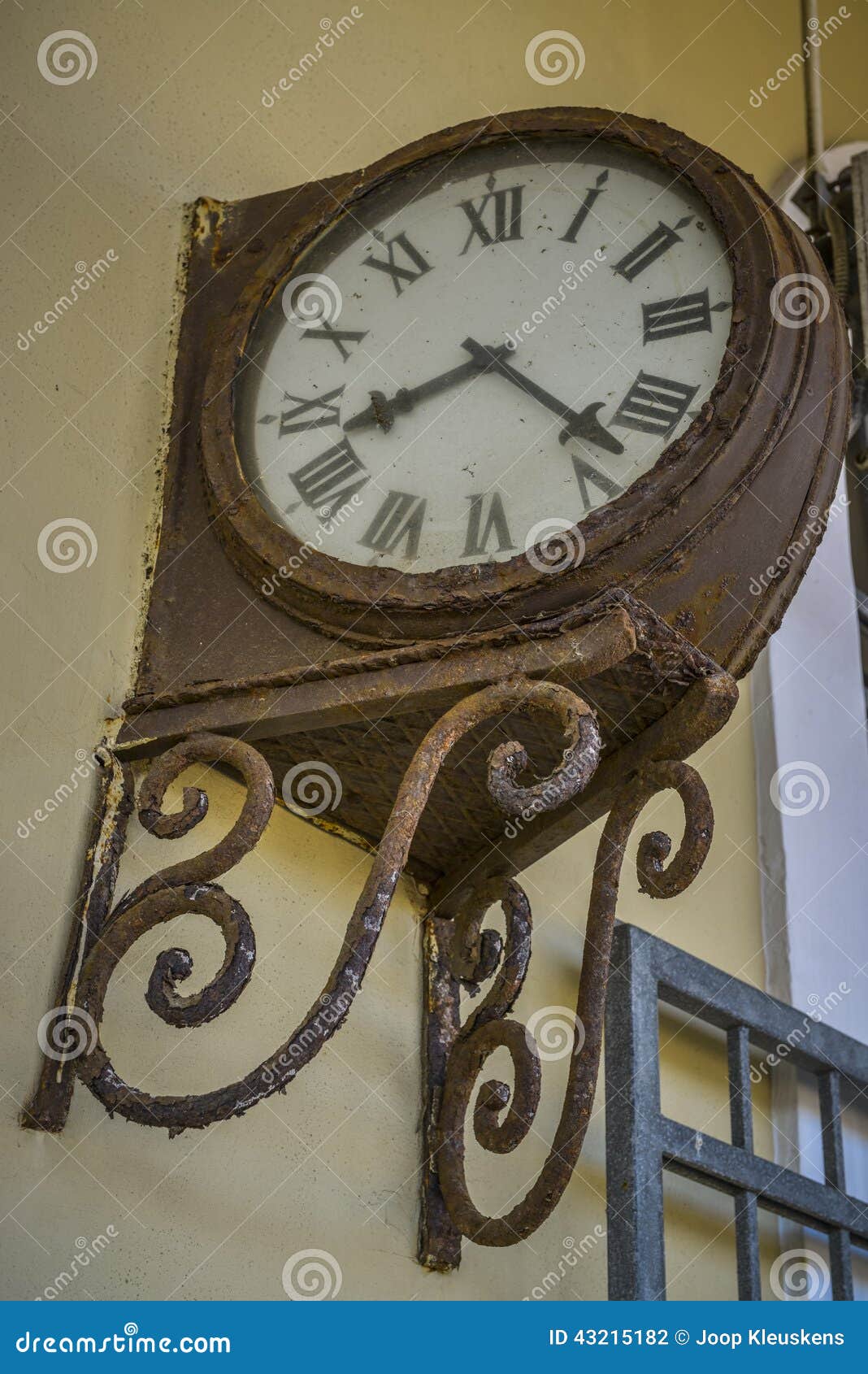 Old rusty station clock stock photo. Image of grand, minute - 43215182