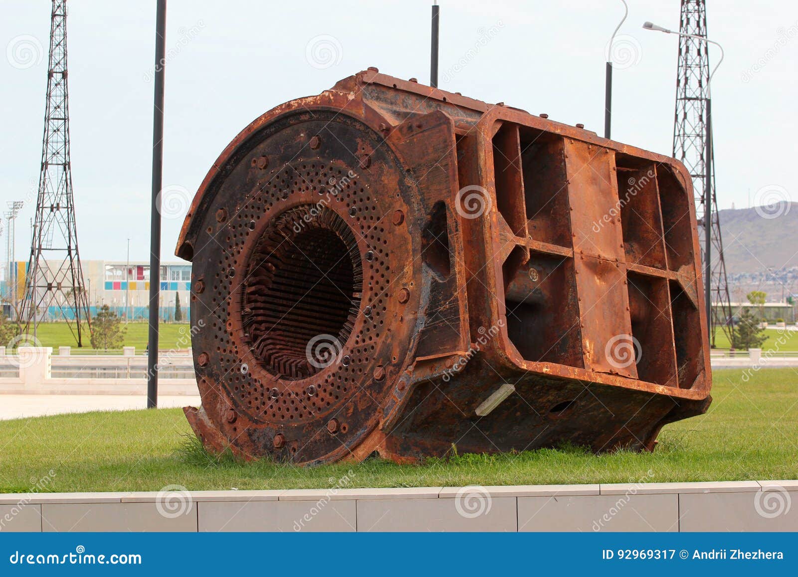 Old Rusty Stator of Large Electric Generator Stock Image - Image of ...