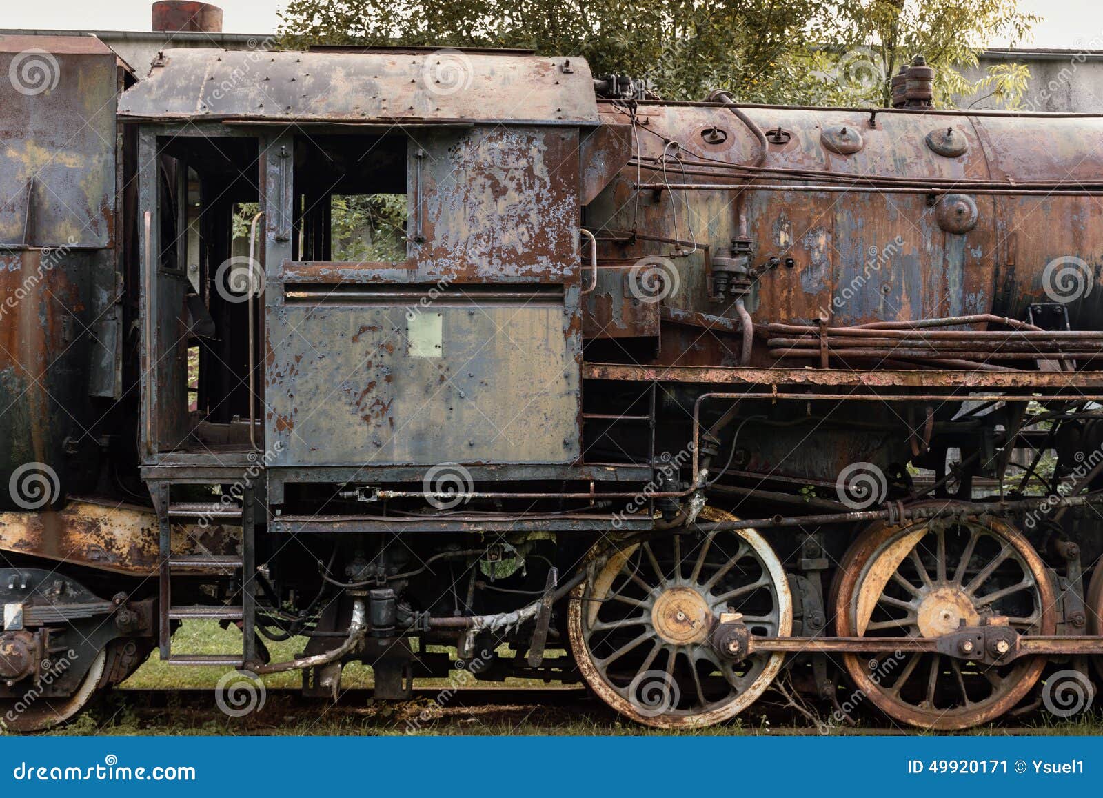 Old, rusty steam egine stock image. Image of steam, side - 49920171