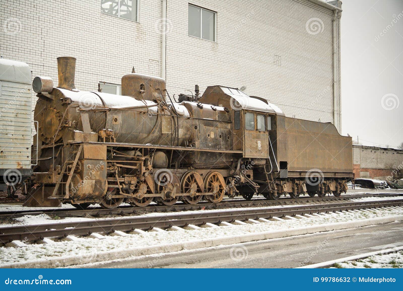 Old rusty steam engine stock photo. Image of obsolete - 99786632