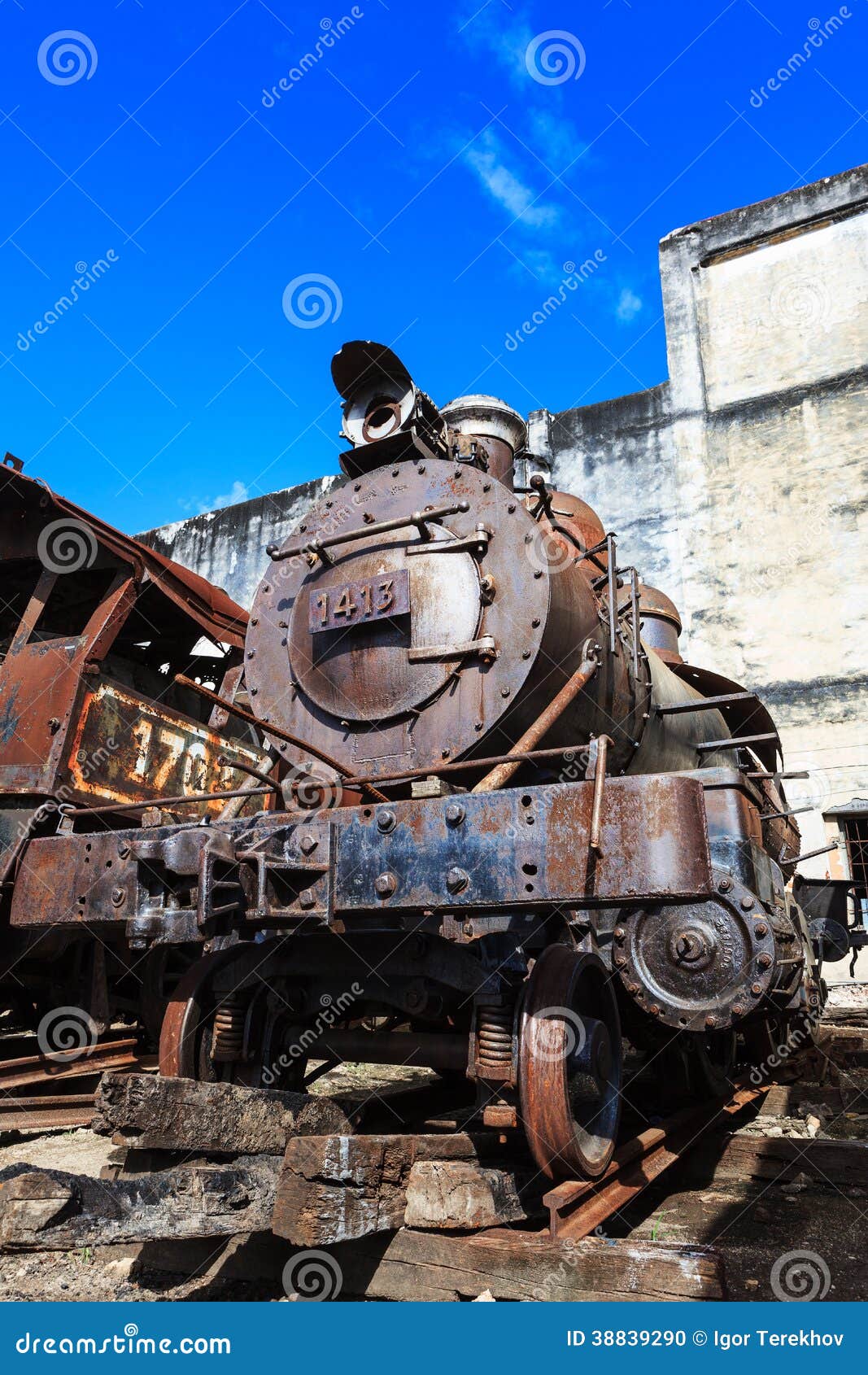 Old rusty steam locomotive stock photo. Image of power - 38839290