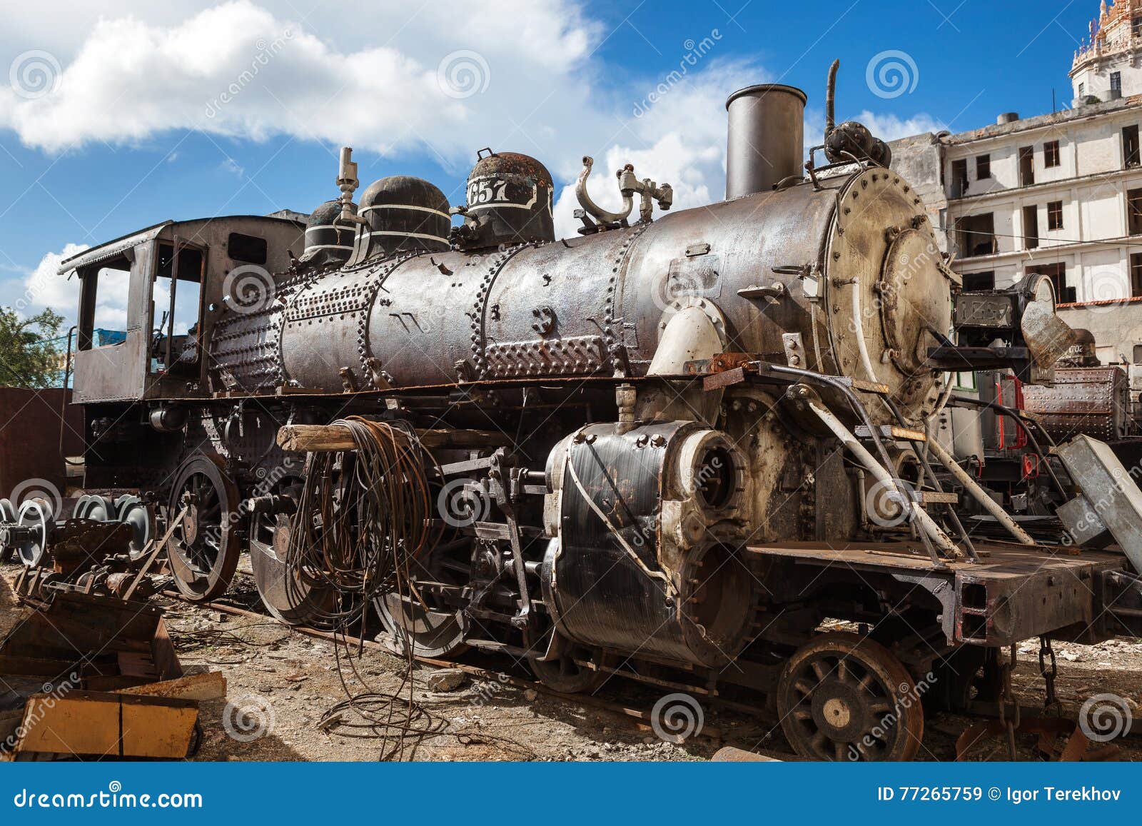 Old and Rusty Steam Locomotive Stock Image - Image of driving, cylinder ...