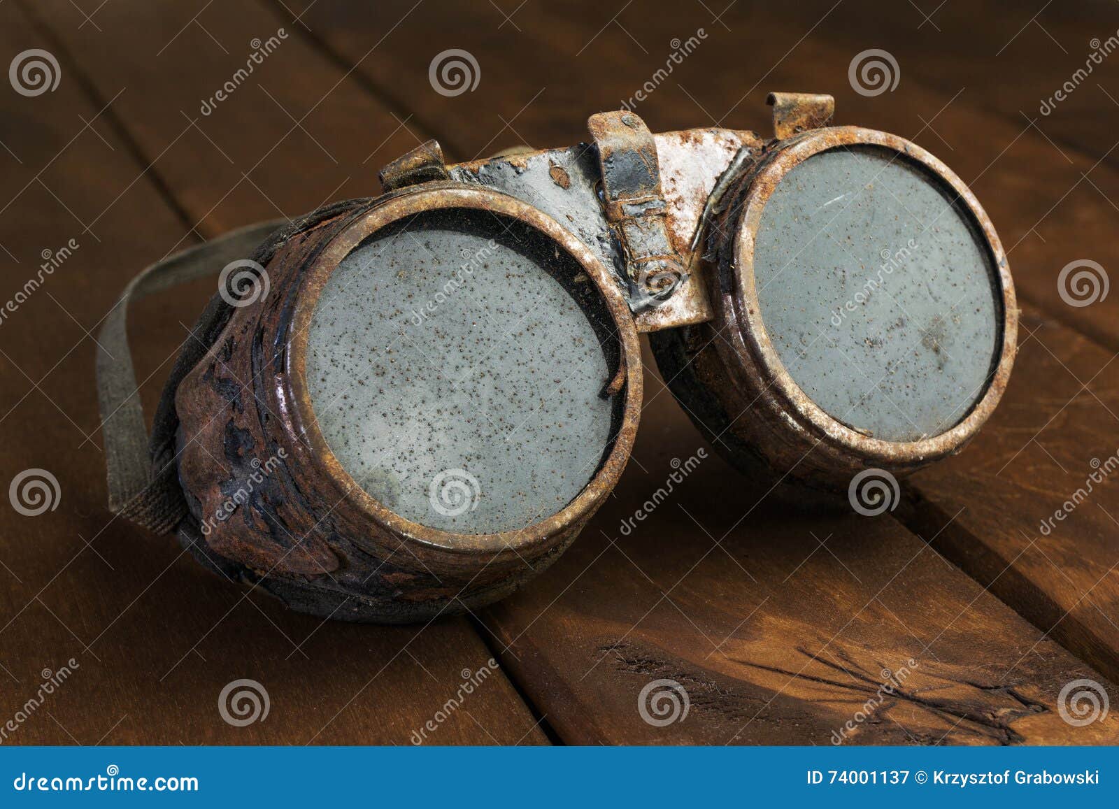 Old Rusty Steampunk Goggles Stock Image - Image of grungy, corroded ...