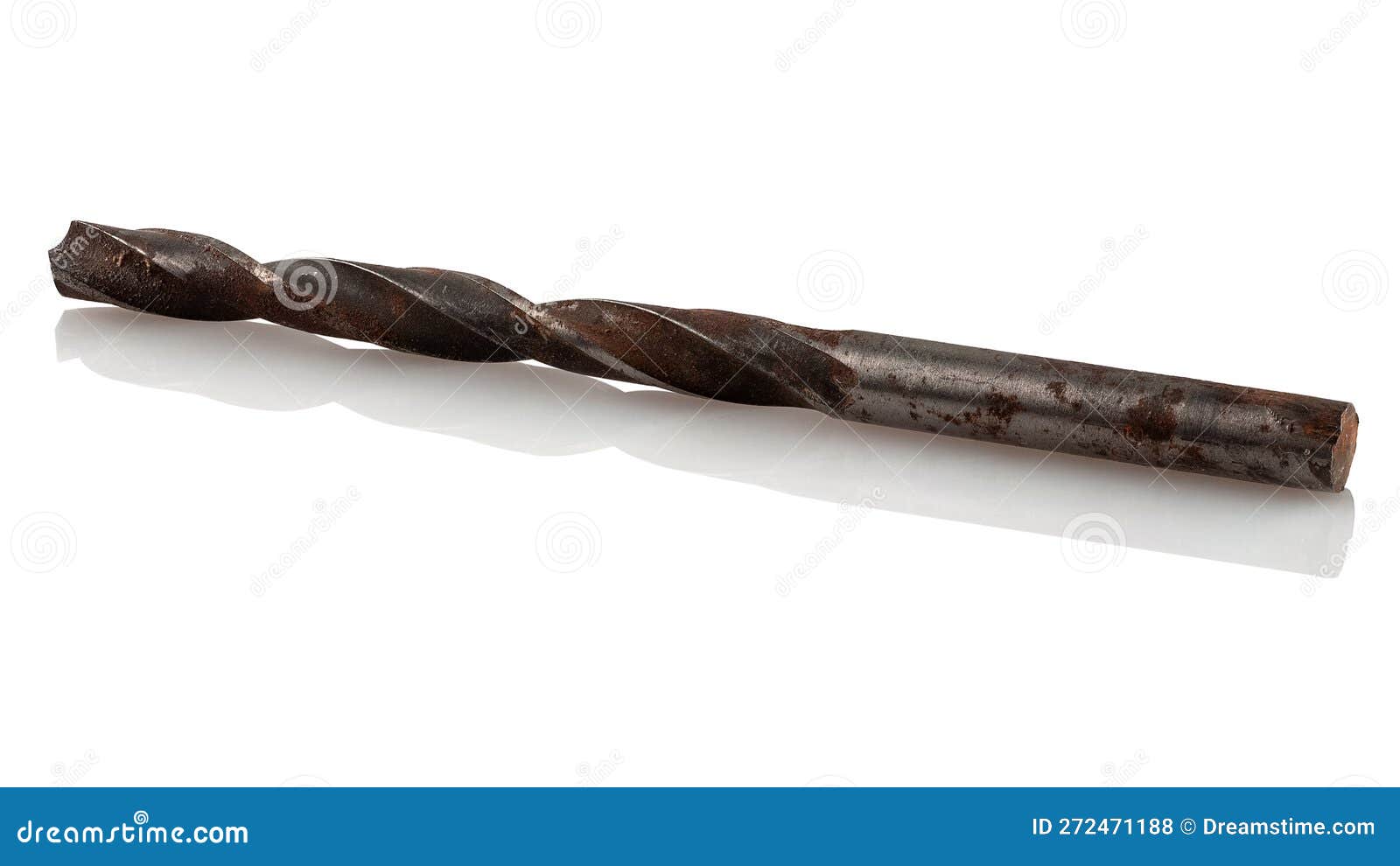 Old, rusty steel drill bit stock photo. Image of white - 272471188
