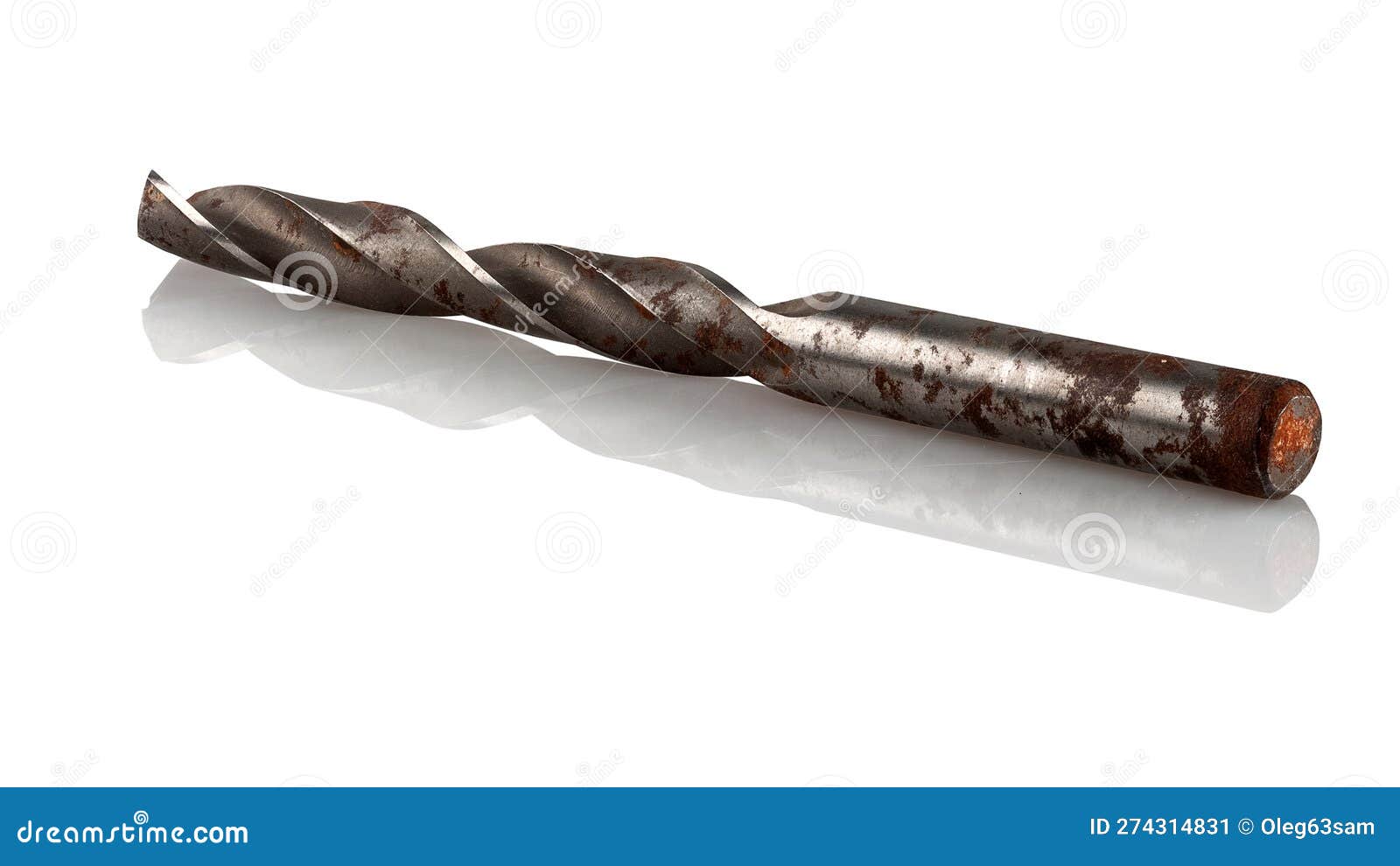 Old, rusty steel drill bit stock image. Image of object - 274314831
