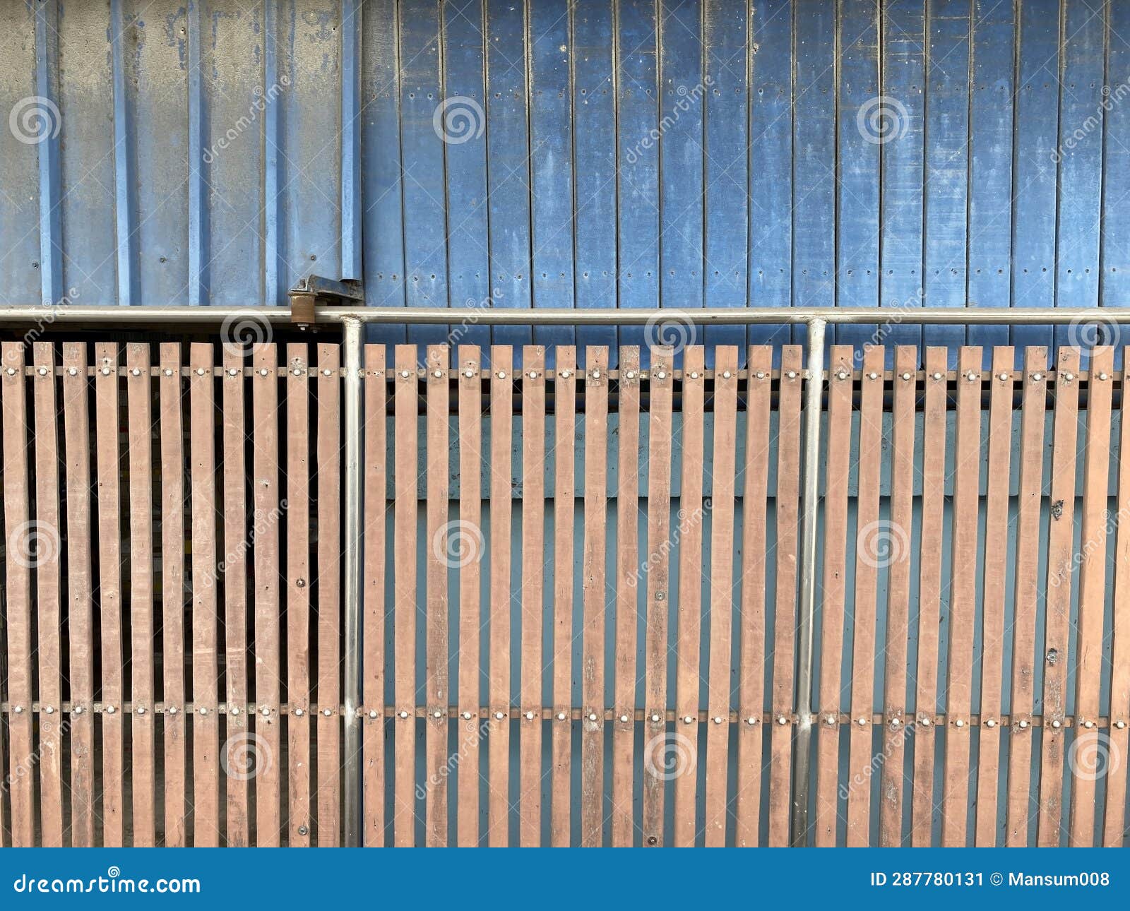 Old Rusty Steel Fence with Metal Texture Stock Image - Image of ...