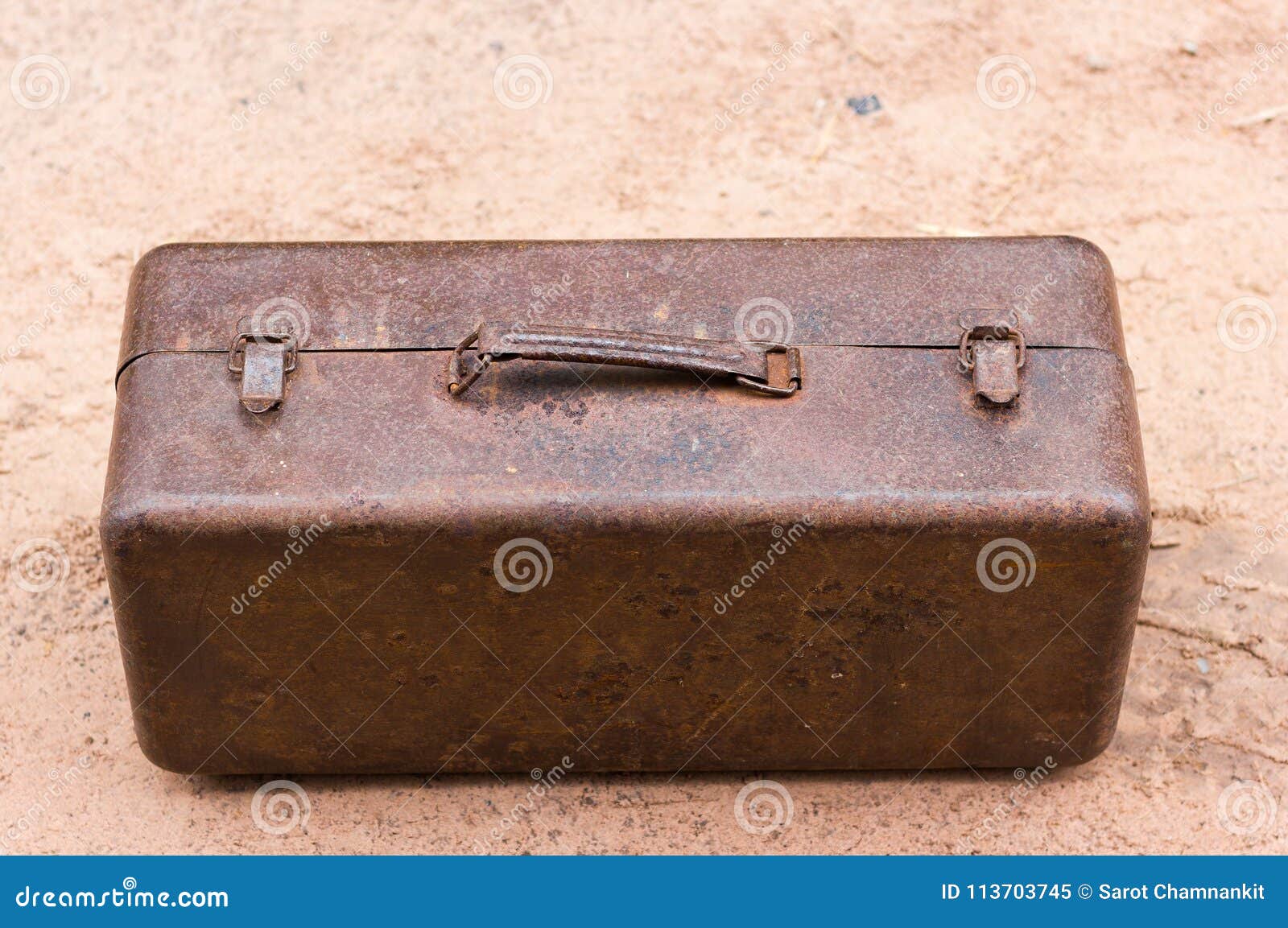 Old rusty steel Toolbox stock image. Image of dirty - 113703745